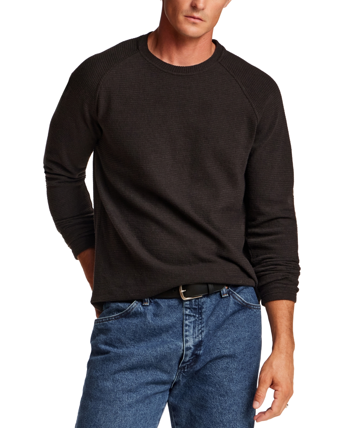 Click here for Weatherproof Vintage Mens Ribbed Raglan Crewneck T... prices