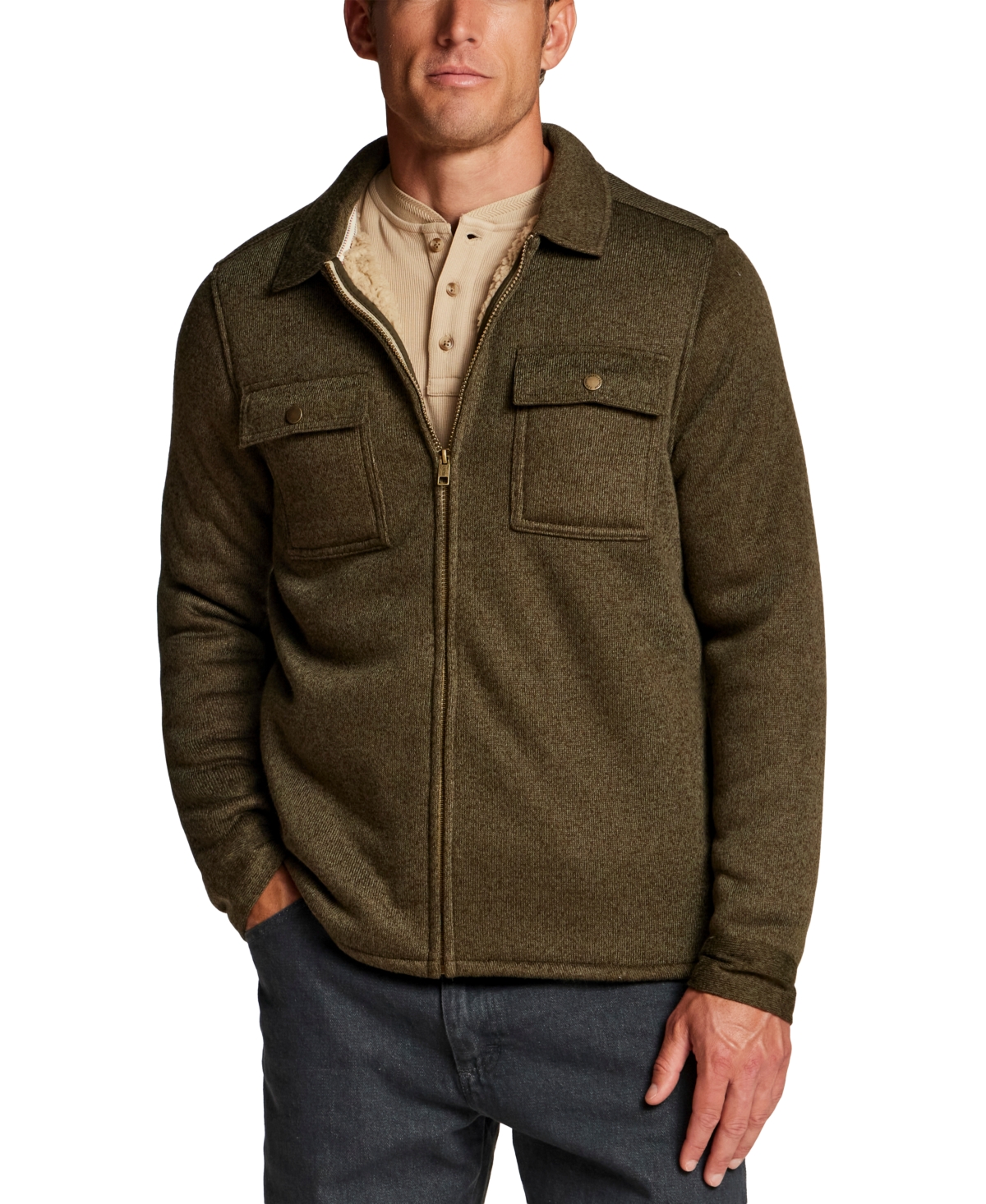 Click here for Weatherproof Vintage Mens Sherpa Lined Fleece Shir... prices
