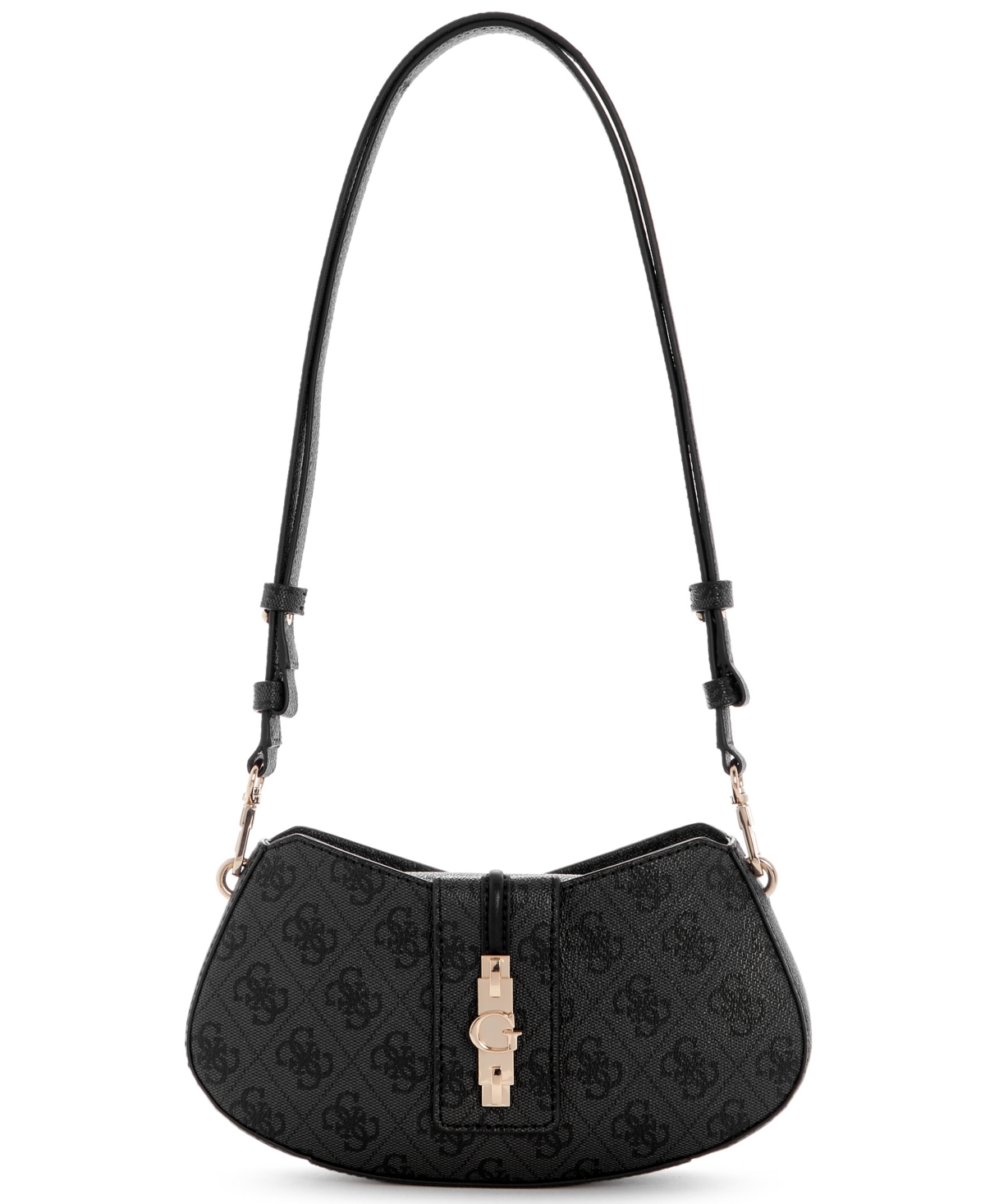 Click here for Guess Yvonne Logo Small Shoulder Handbag - Coal Lo... prices