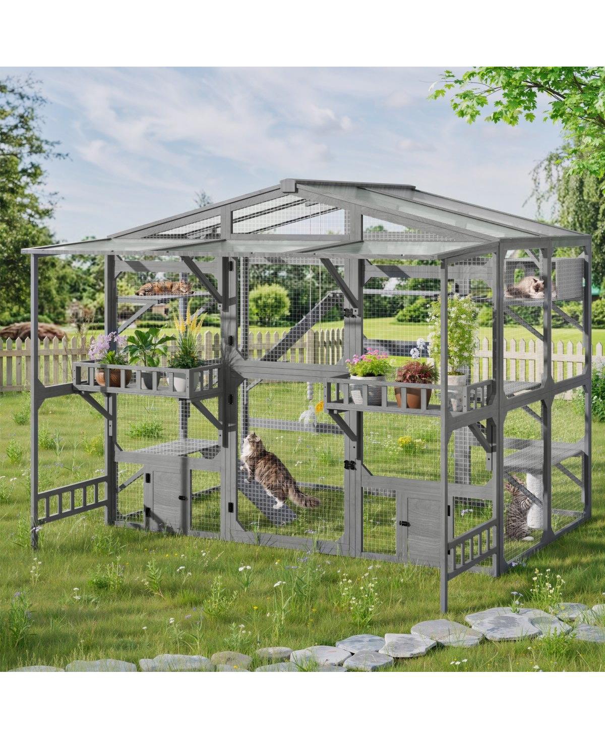 Click here for 6thdruple Large Wooden Outdoor Catio for Multiple... prices