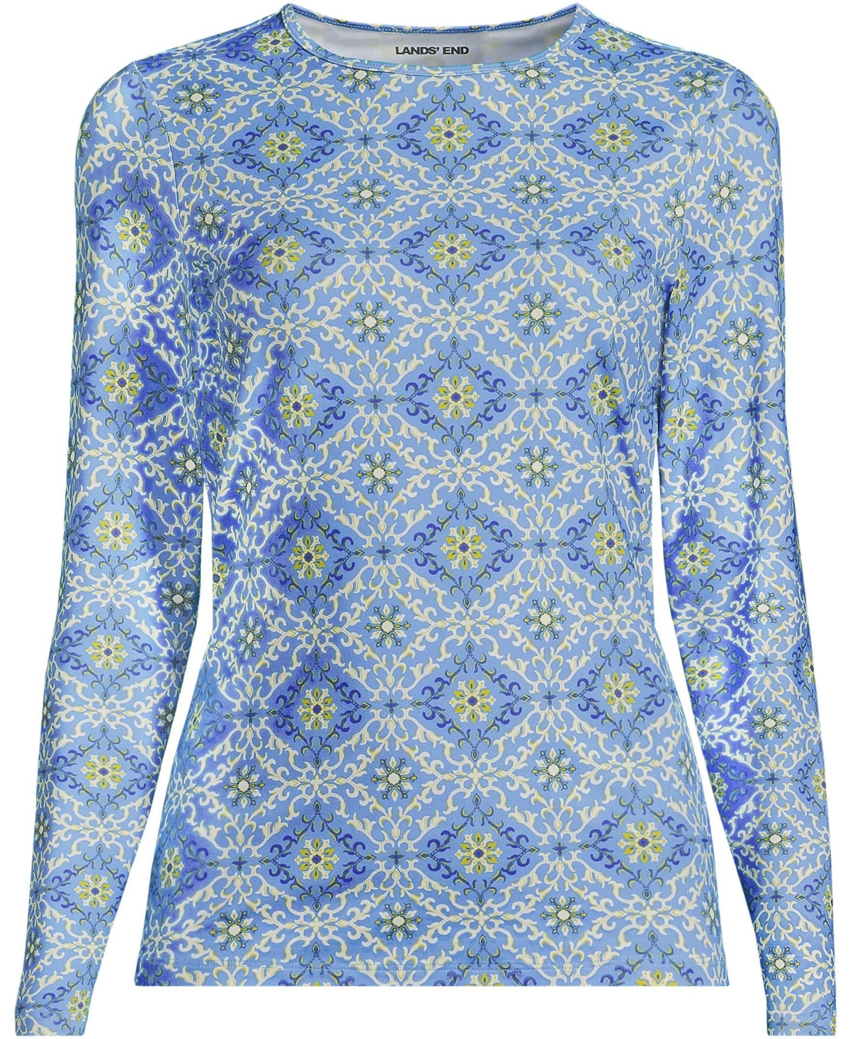 Click here for Lands End Womens Long Sleeve Crewneck Garden Tee -... prices