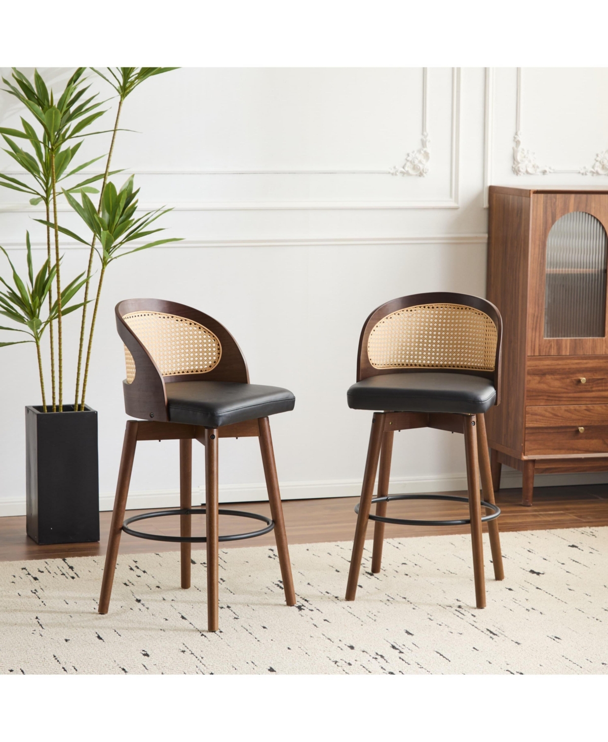 Click here for Maison Boucle Swivel Counter Height Bar Stools Set... prices