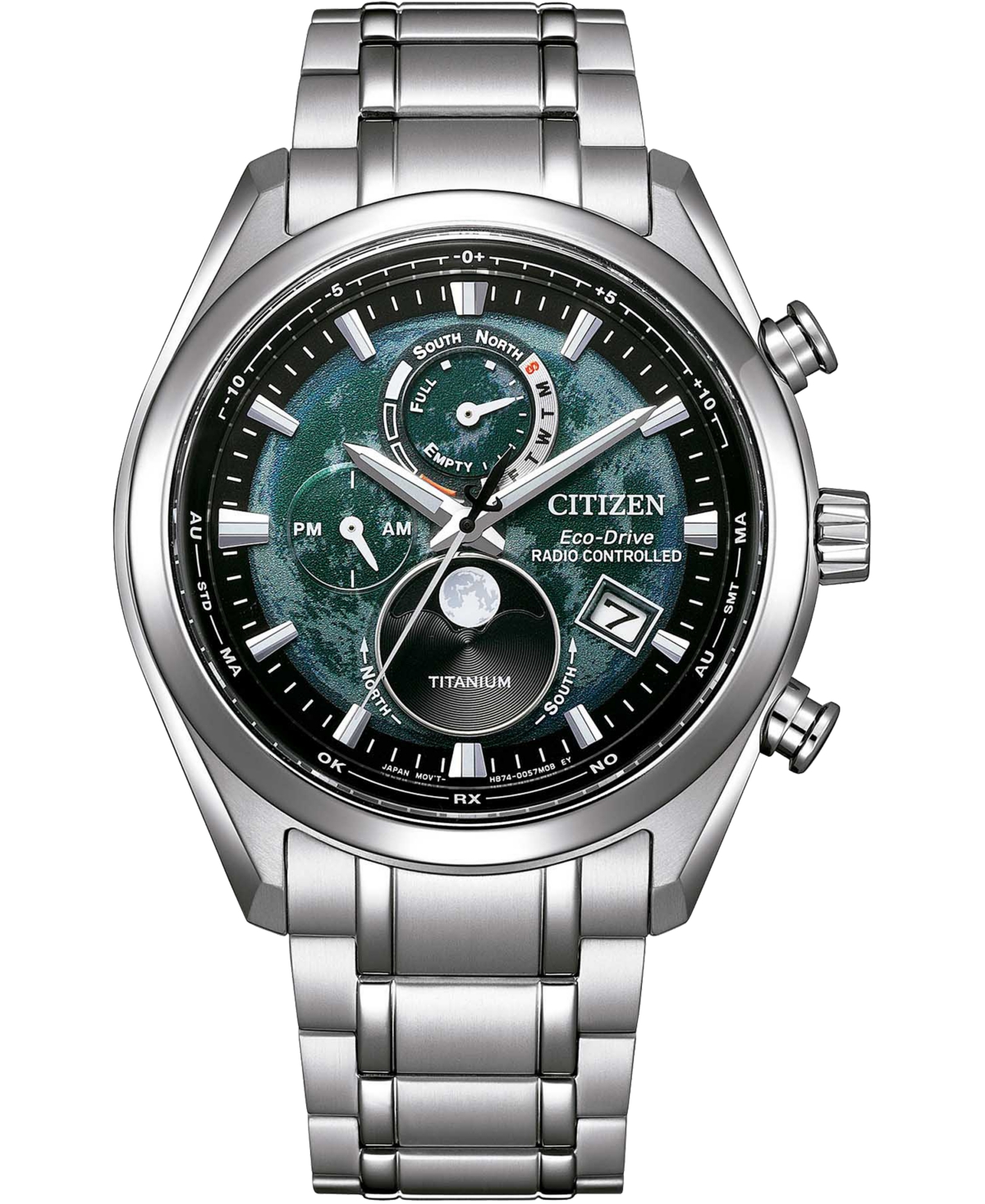 Click here for Citizens Mens Tsuki-yomi A-t Silver-Tone Super Tit... prices