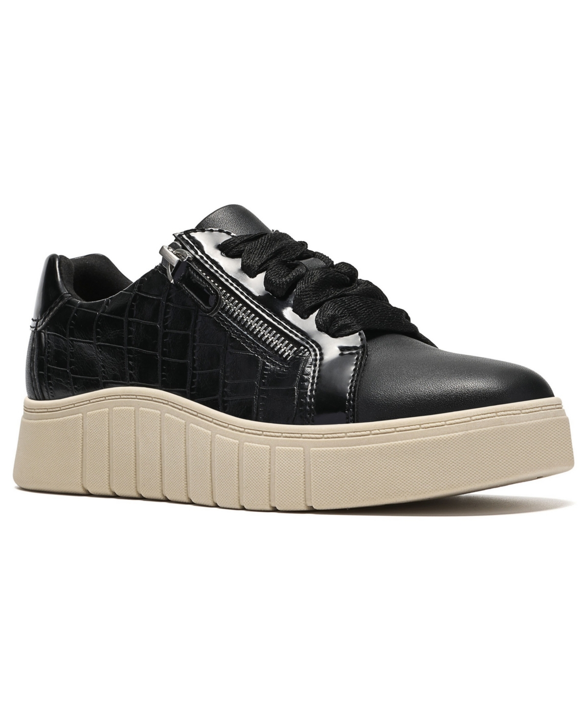 Click here for Clarks Womens Mykah Joy Round Toe Sneakers - Black... prices