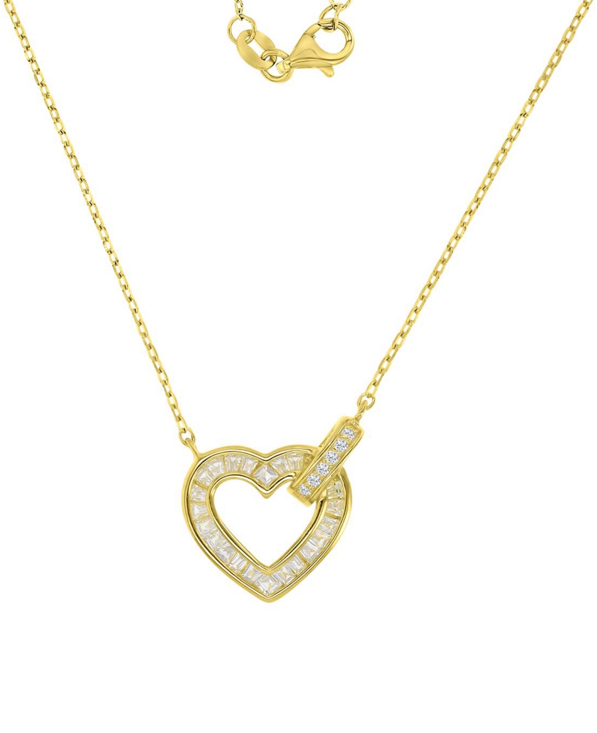Click here for Macys 14k Gold Over Sterling Silver Heart Rolo Cha... prices