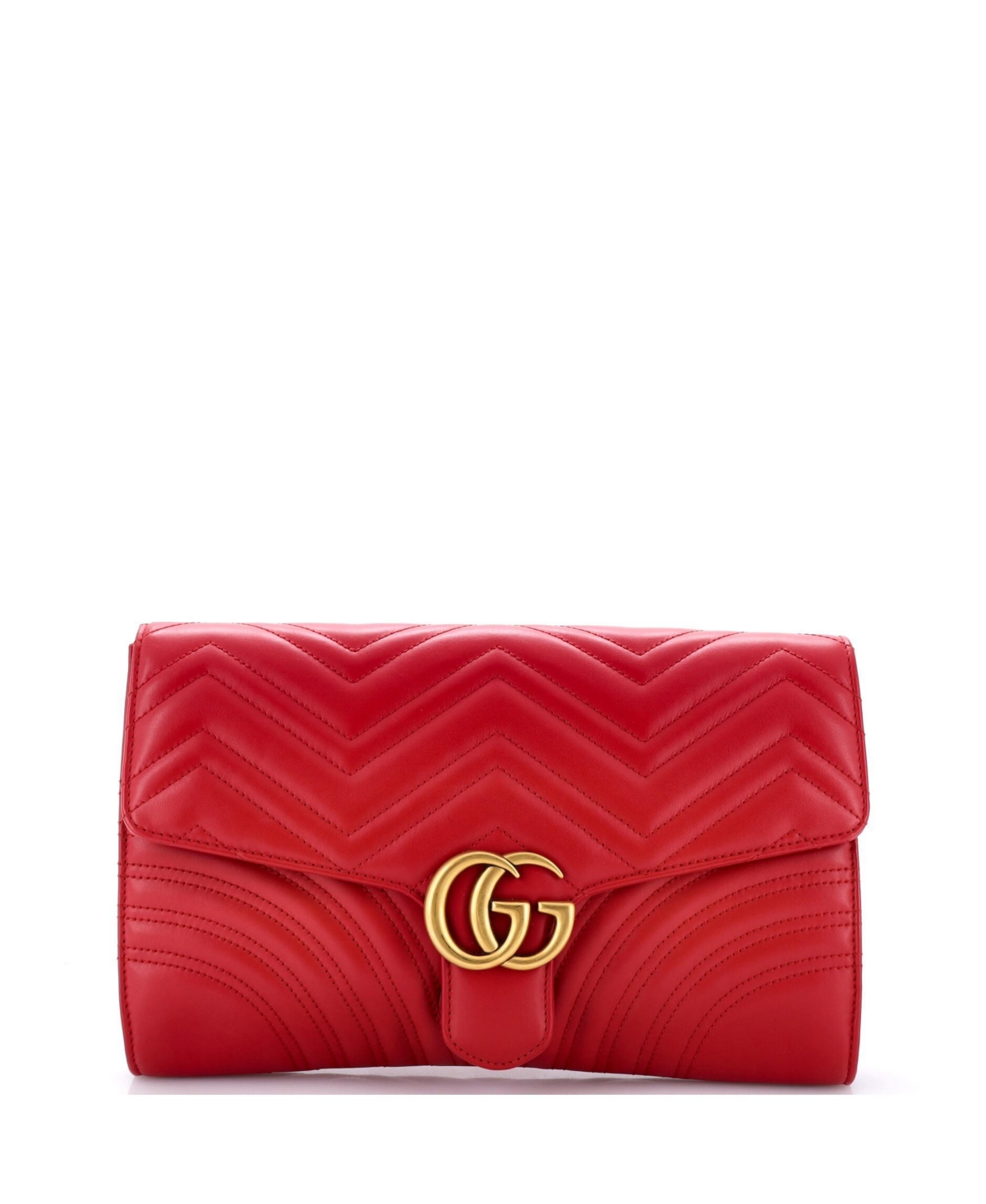 Click here for Pre-Owned Gucci Gg Marmont Flap Clutch Matelasse L... prices