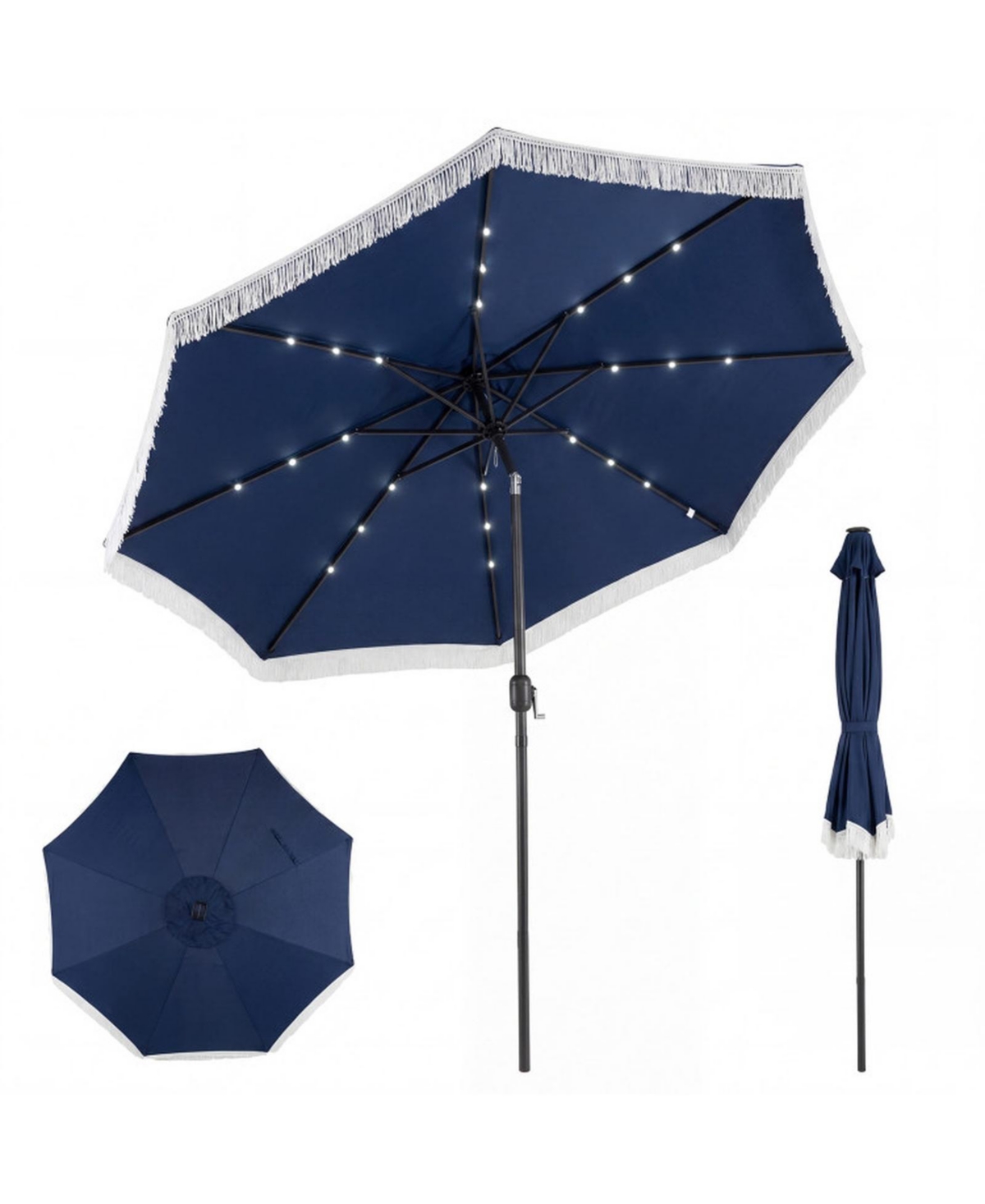 Click here for Gouun 10 Feet Solar Patio Umbrella with 24 Led Lig... prices