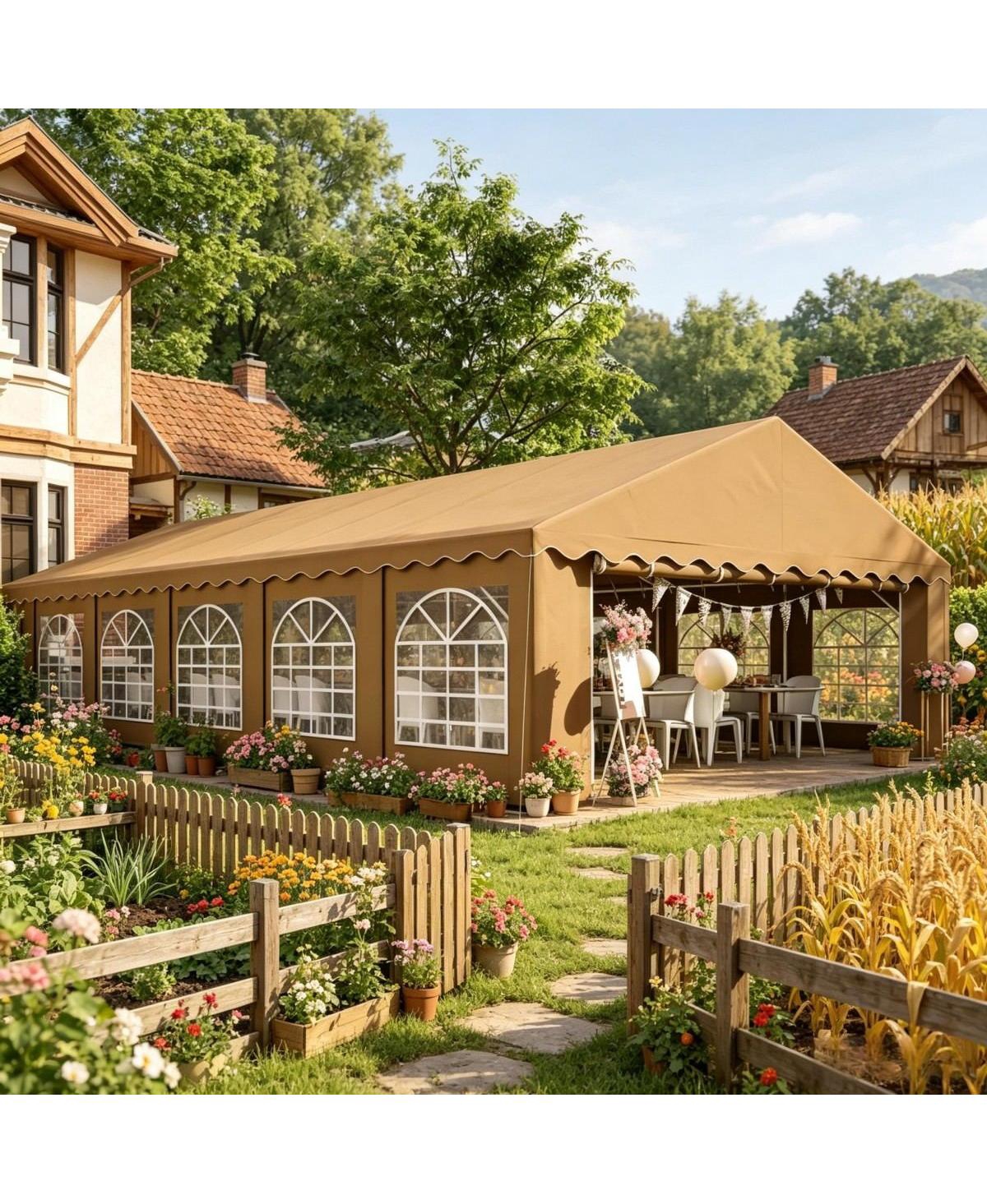 Click here for Asagikoiai 19.7 x 39.3 Feet Heavy Duty Party Tent... prices
