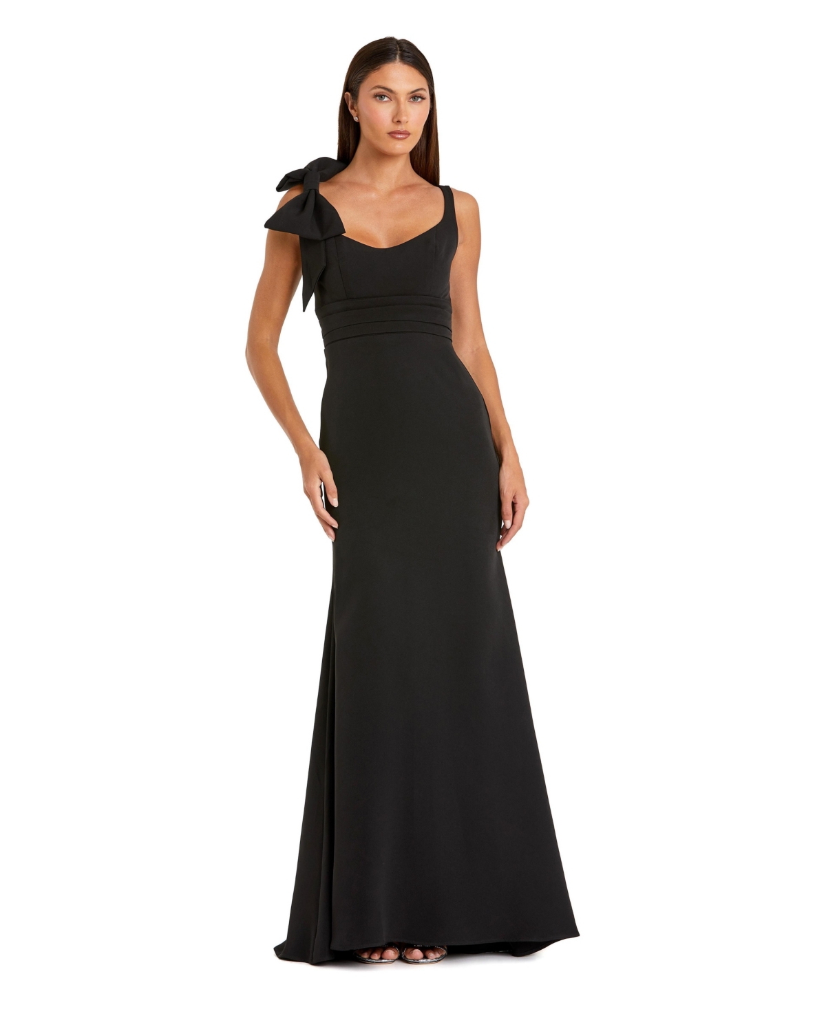 Click here for Mac Duggal Petite Sleeveless Crepe Gown with Scoop... prices