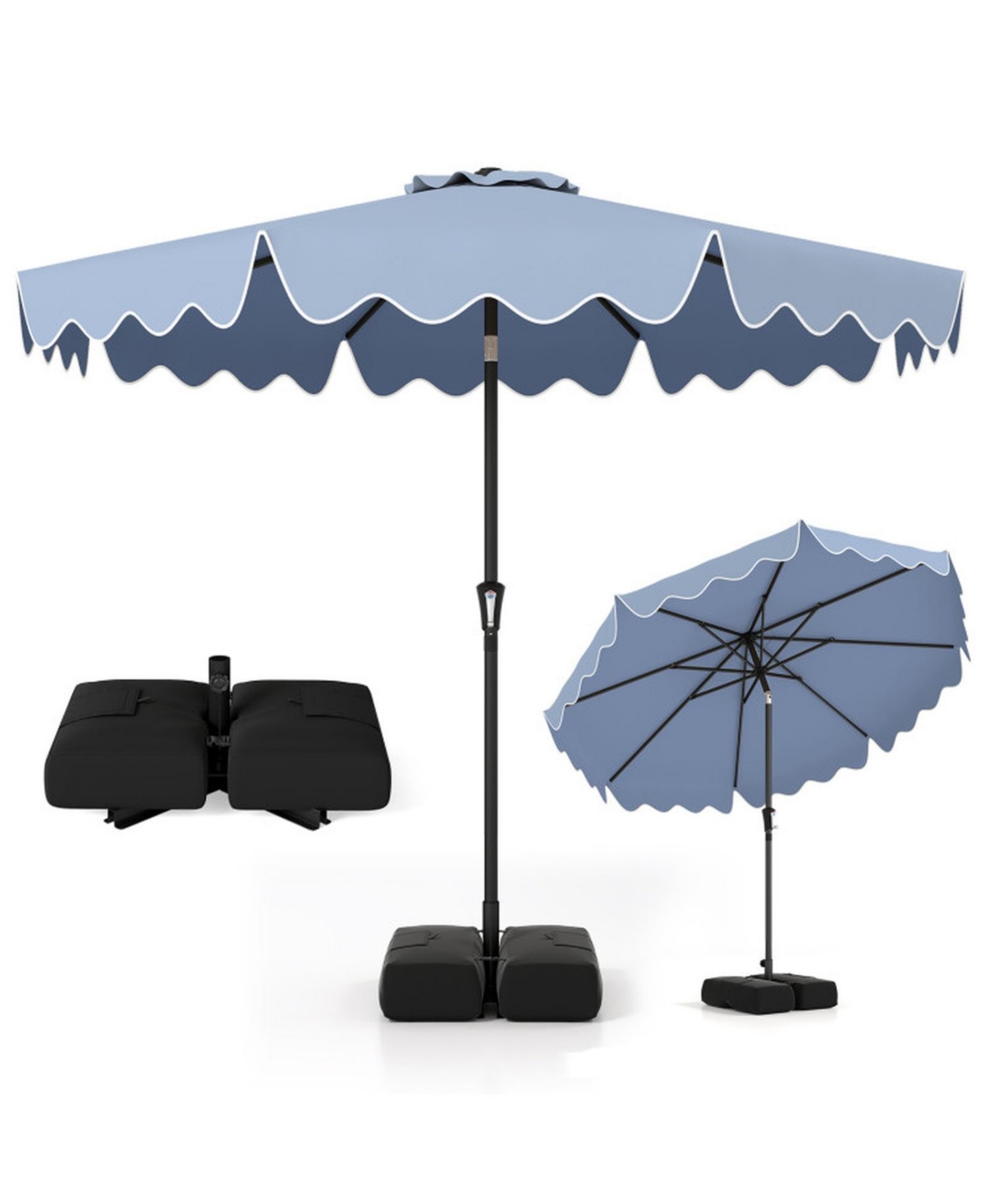Click here for Gouun Outdoor Patio Umbrella with Weighted Base an... prices