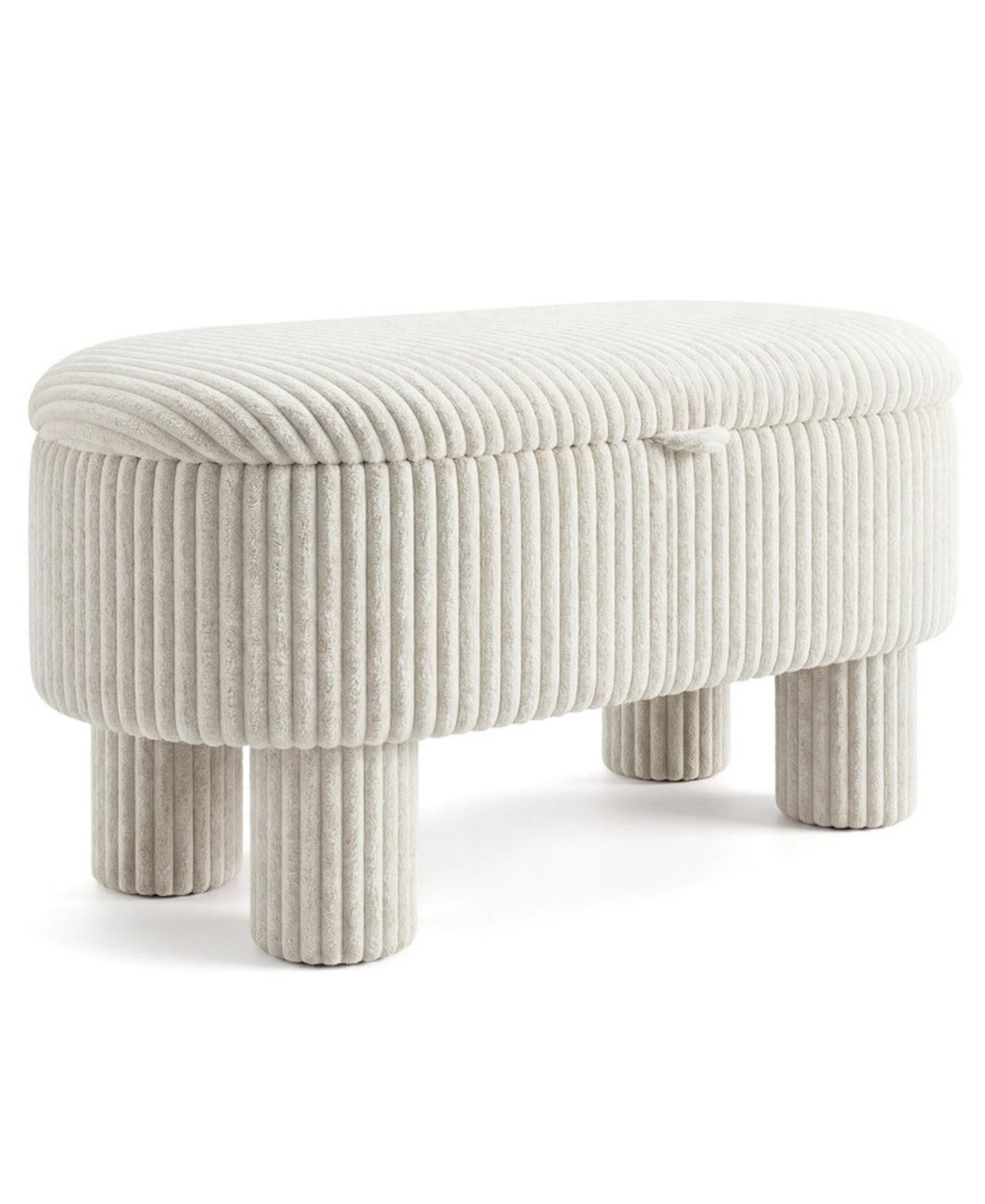 Click here for Sugift 42 in Corduroy Upholstered Storage Ottoman... prices