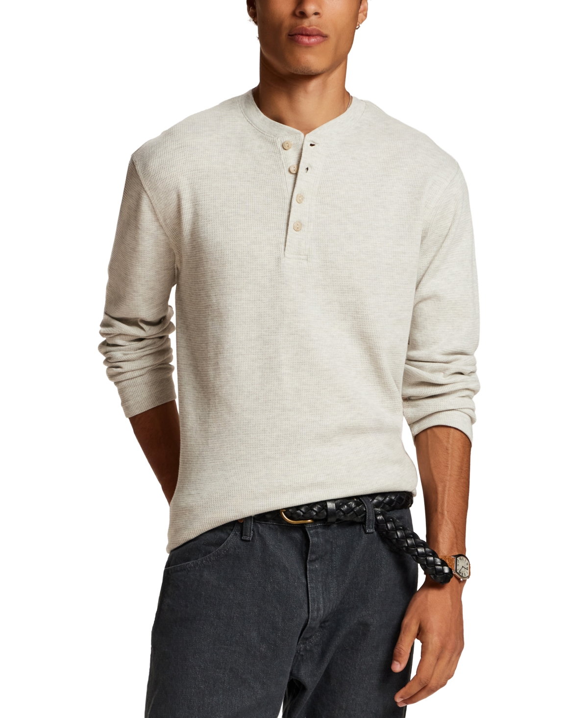 Click here for Weatherproof Vintage Mens Waffle Henley Long-Sleev... prices