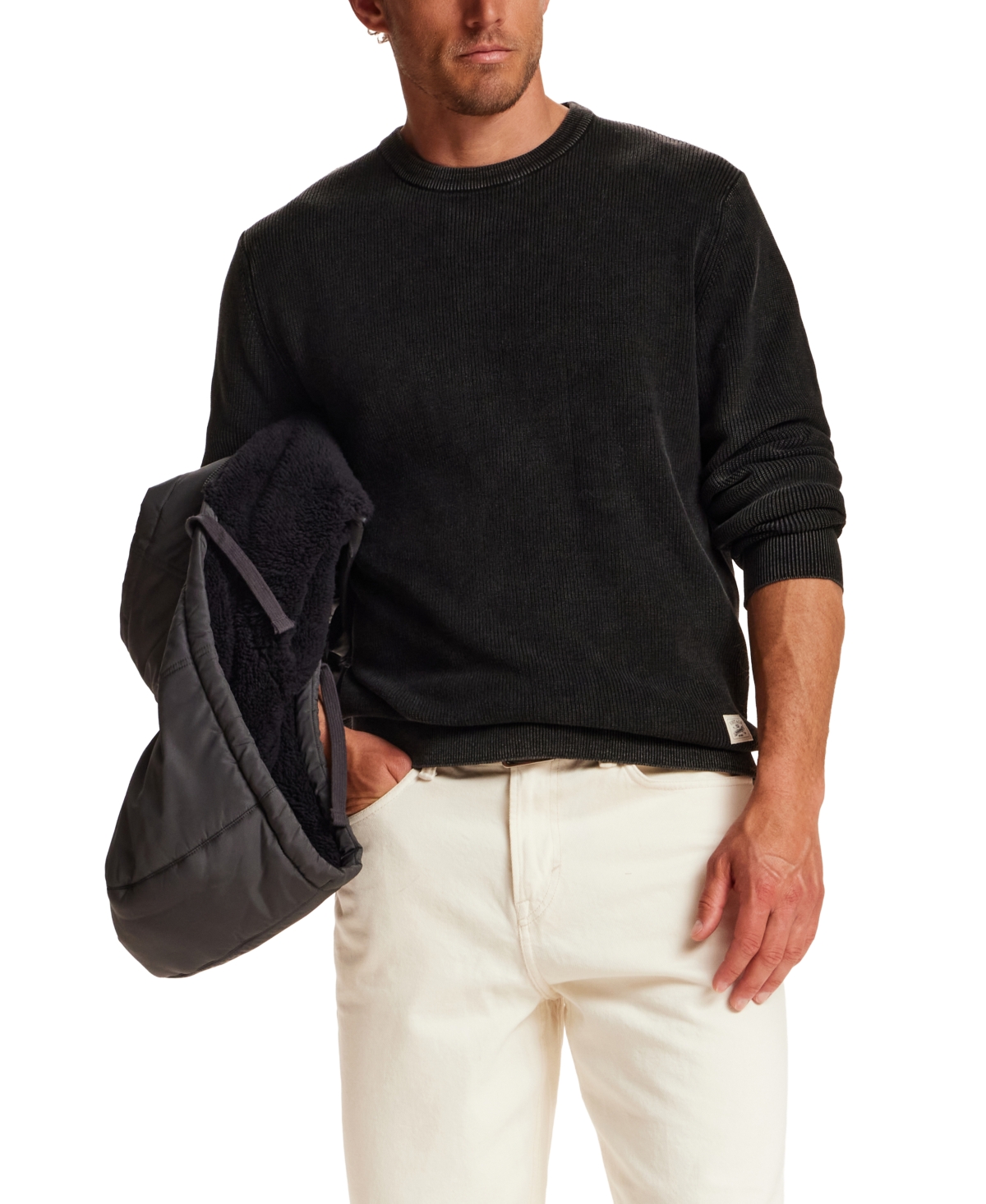 Click here for Weatherproof Vintage Mens Rib Knit Stonewash Sweat... prices