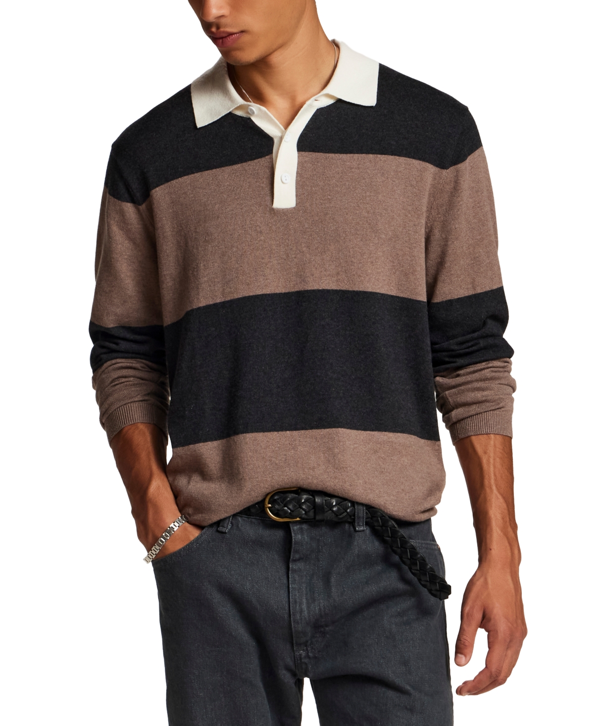 Click here for Weatherproof Vintage Mens Cotton Cashmere Rugby Po... prices