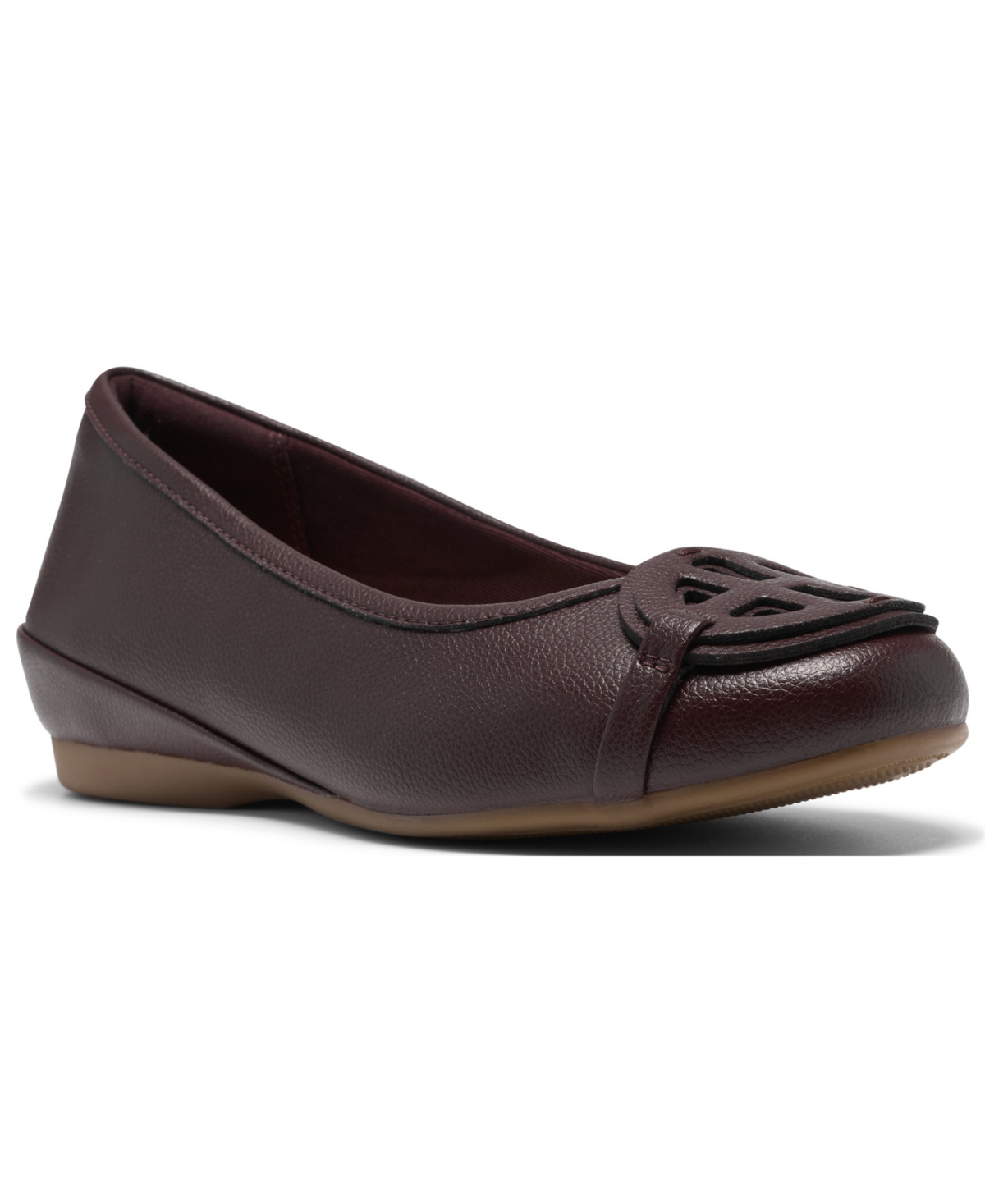 Click here for Clarks Womens Cathrynn Luna Slip-On Flats - Burgun... prices