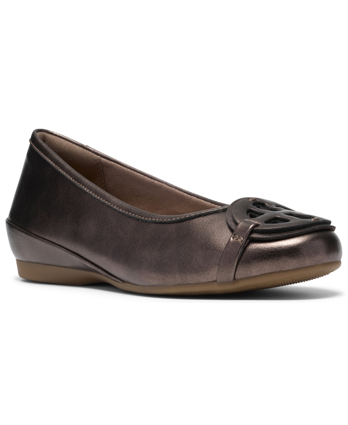 Click here for Clarks Womens Cathrynn Luna Slip-On Flats - Bronze... prices
