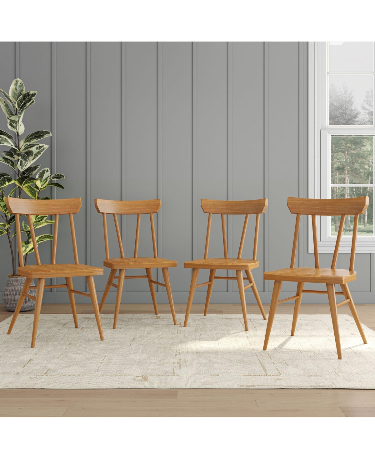 Click here for Plank+Beam Solid Wood Windsor Dining Chair Set of... prices