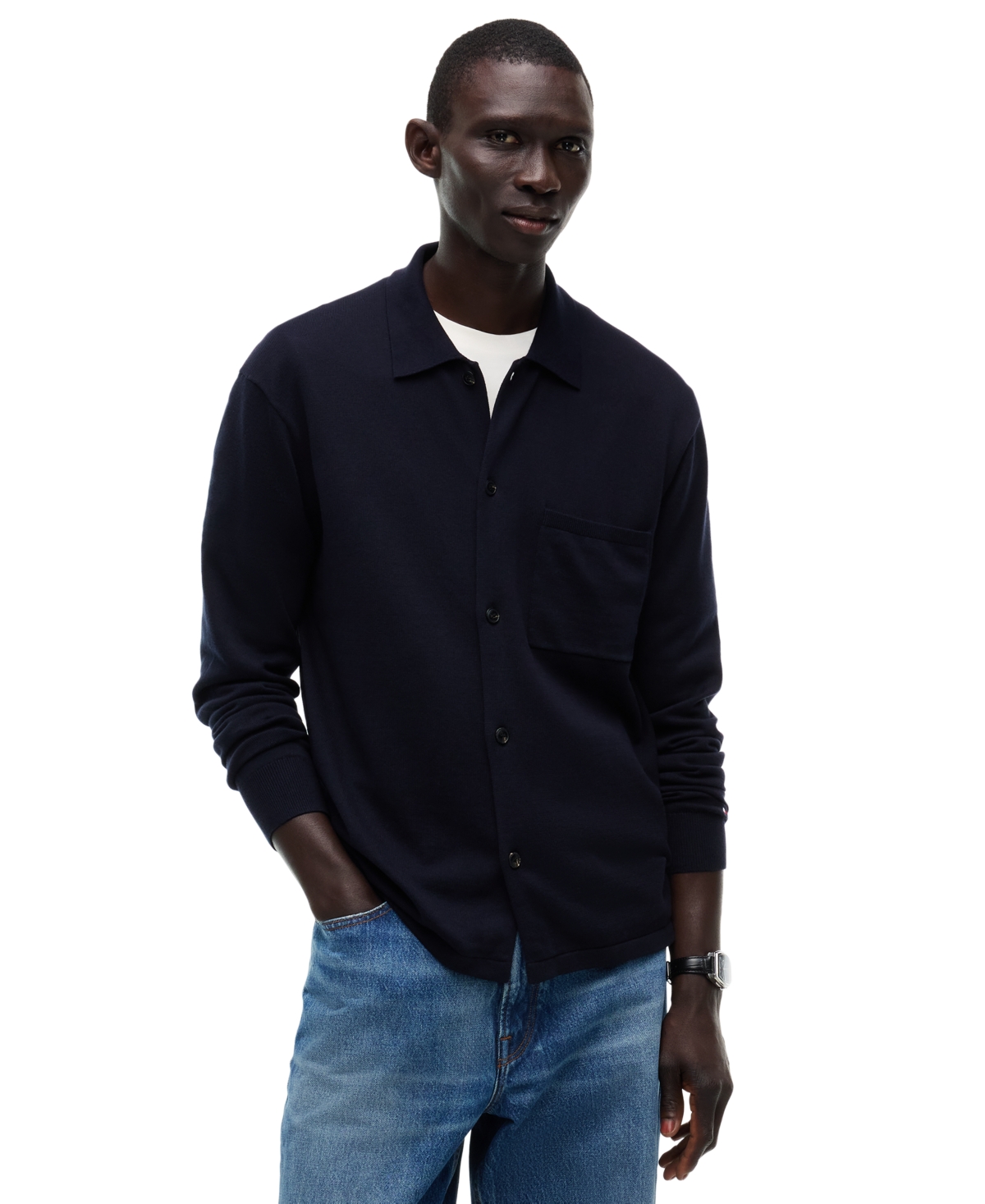 Click here for Tommy Hilfiger Mens Essential Cotton Overshirt - N... prices