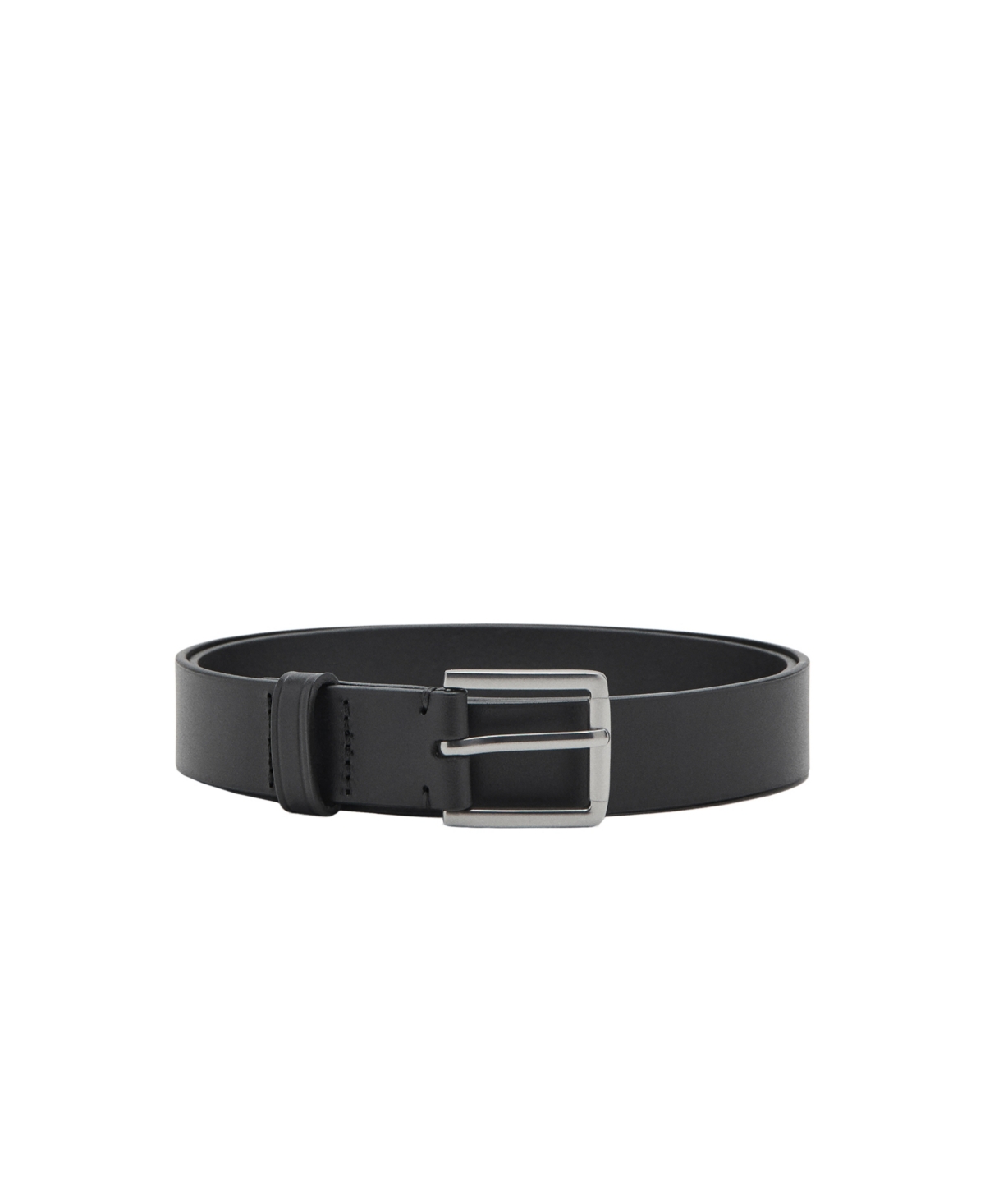 Click here for Mango Mens Buckle Leather Belt - Black prices