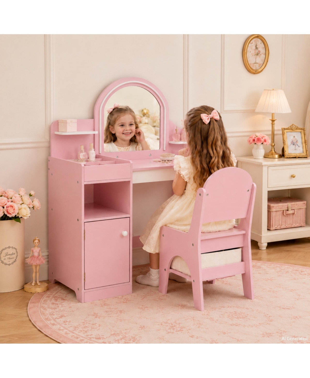 Click here for Kinder King Led-Lighted Mirror Vanity Set with Sto... prices