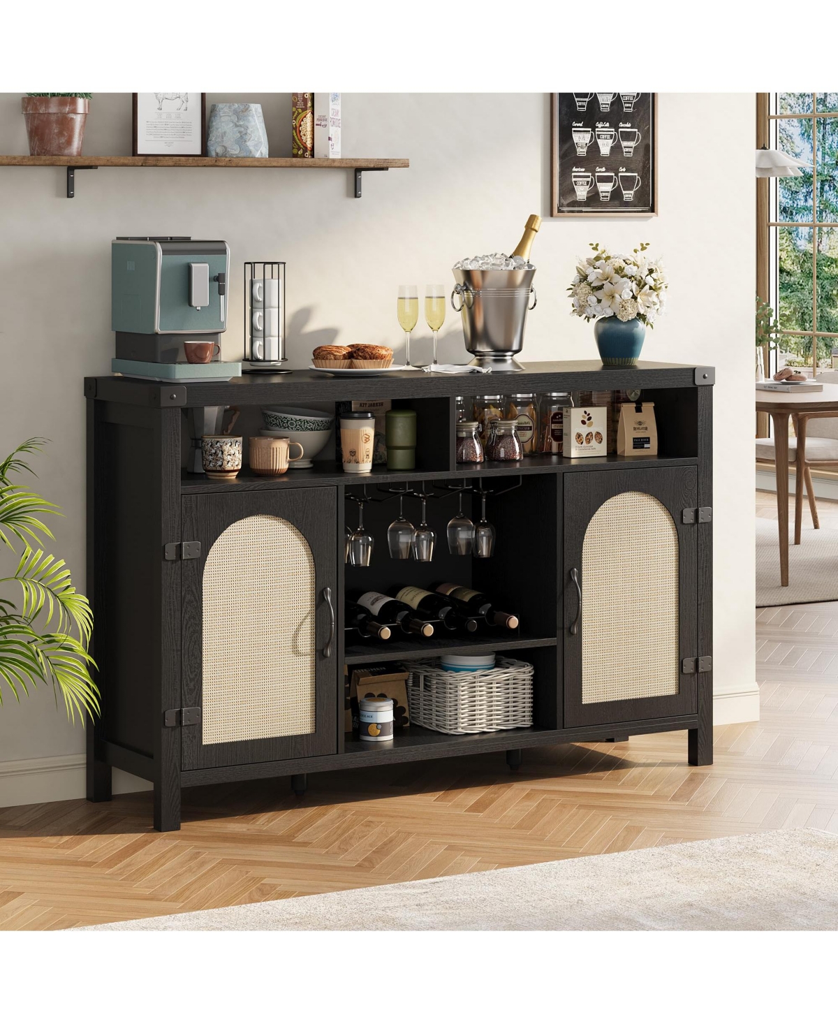 Click here for homfan 59 Farmhouse Sideboard Buffet Cabinet with... prices