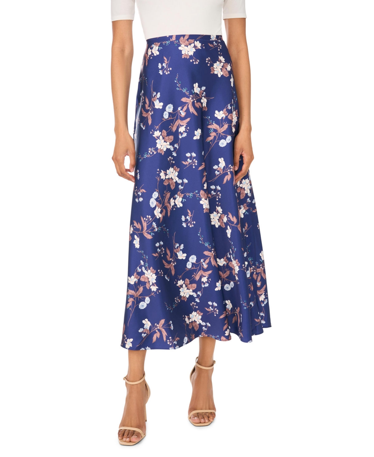Click here for 1.state Womens Floral High-Waisted A-Line Bias Cut... prices