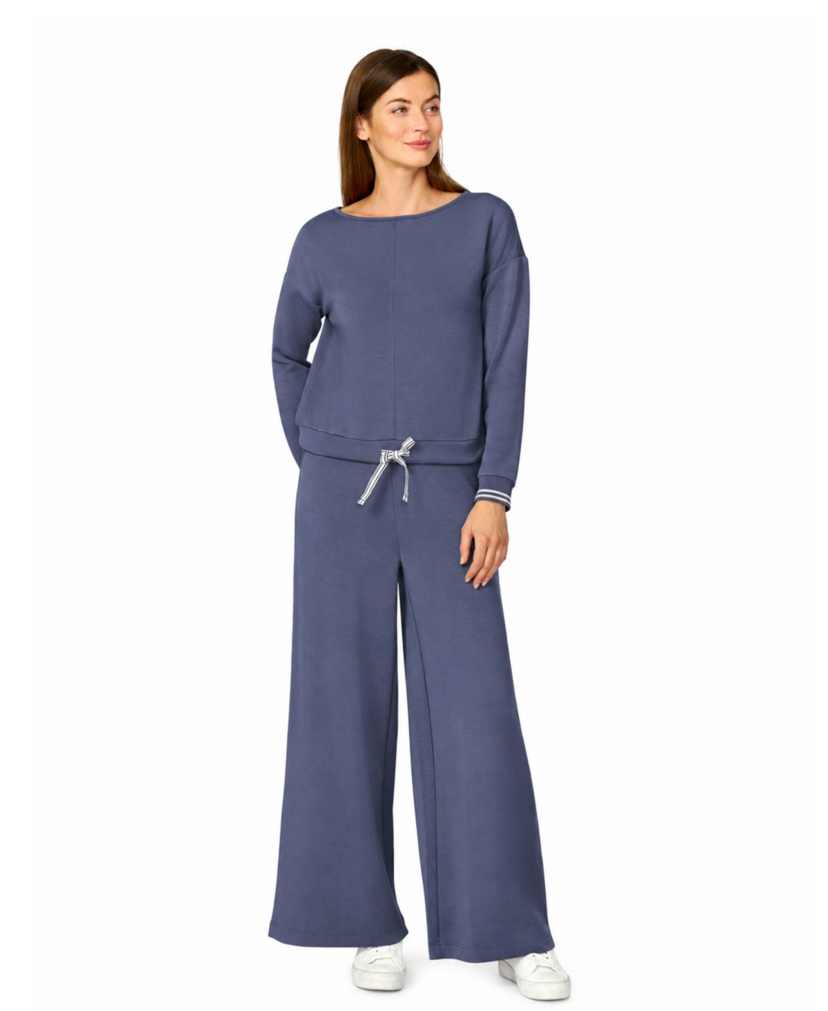 Click here for Cable & Gauge Womens Boat Neck Top and Wide Leg Pa... prices