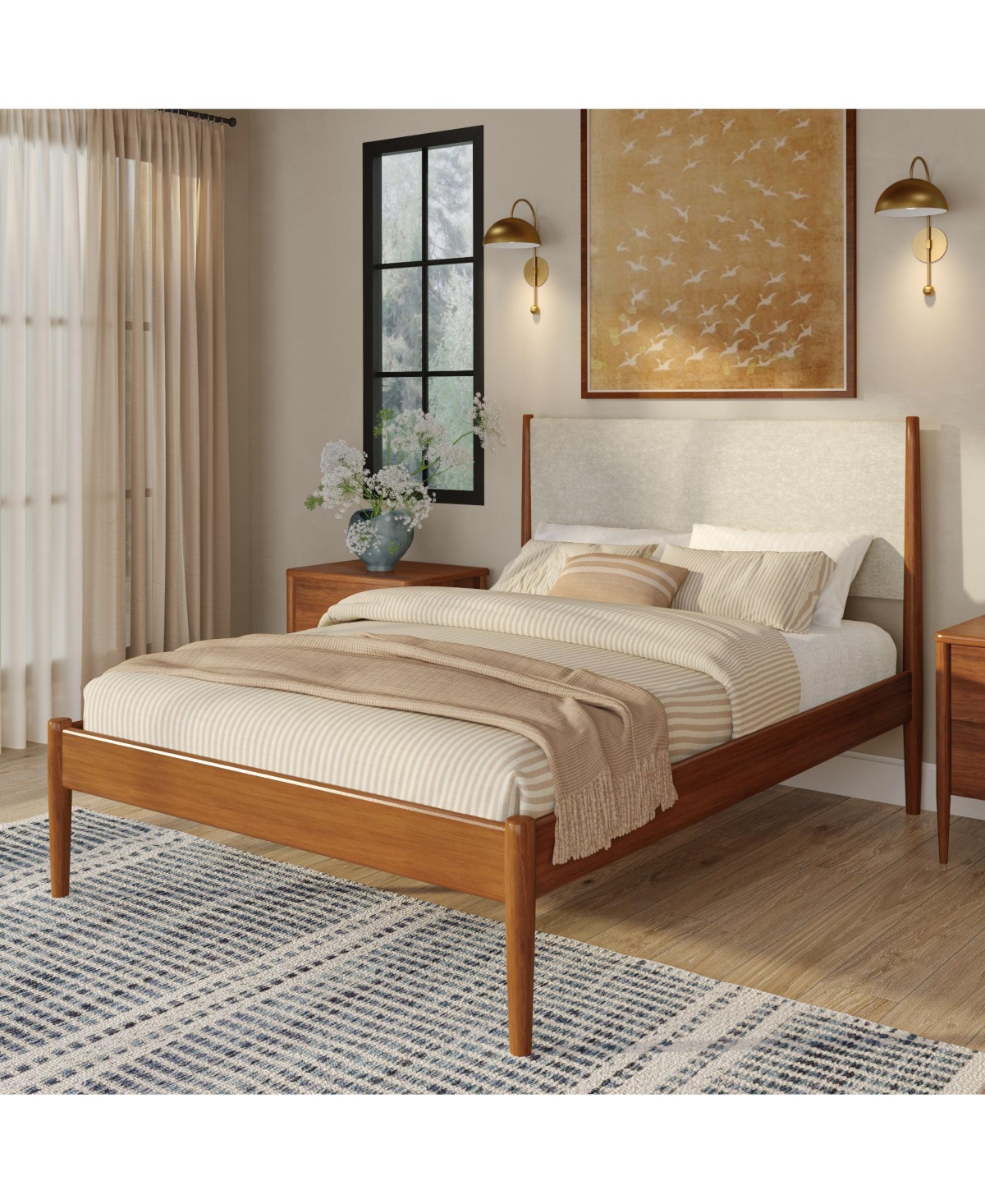 Click here for Plank+Beam Harbor Full Bed with Upholstered Headbo... prices