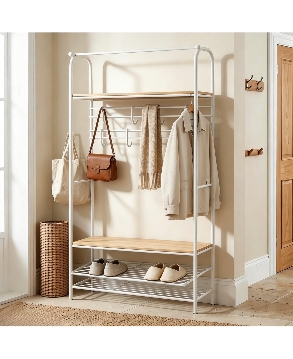 Click here for Gaomon Entryway Hall Tree - Industrial Coat Rack a... prices