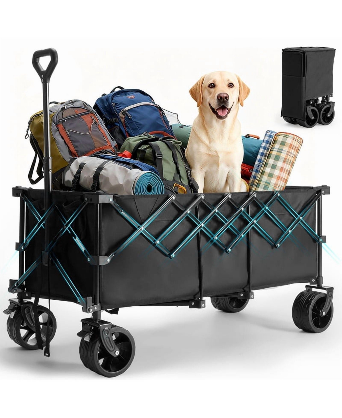 Click here for Mountaintop Foldable Wagon Cart 440lbs Capacity he... prices