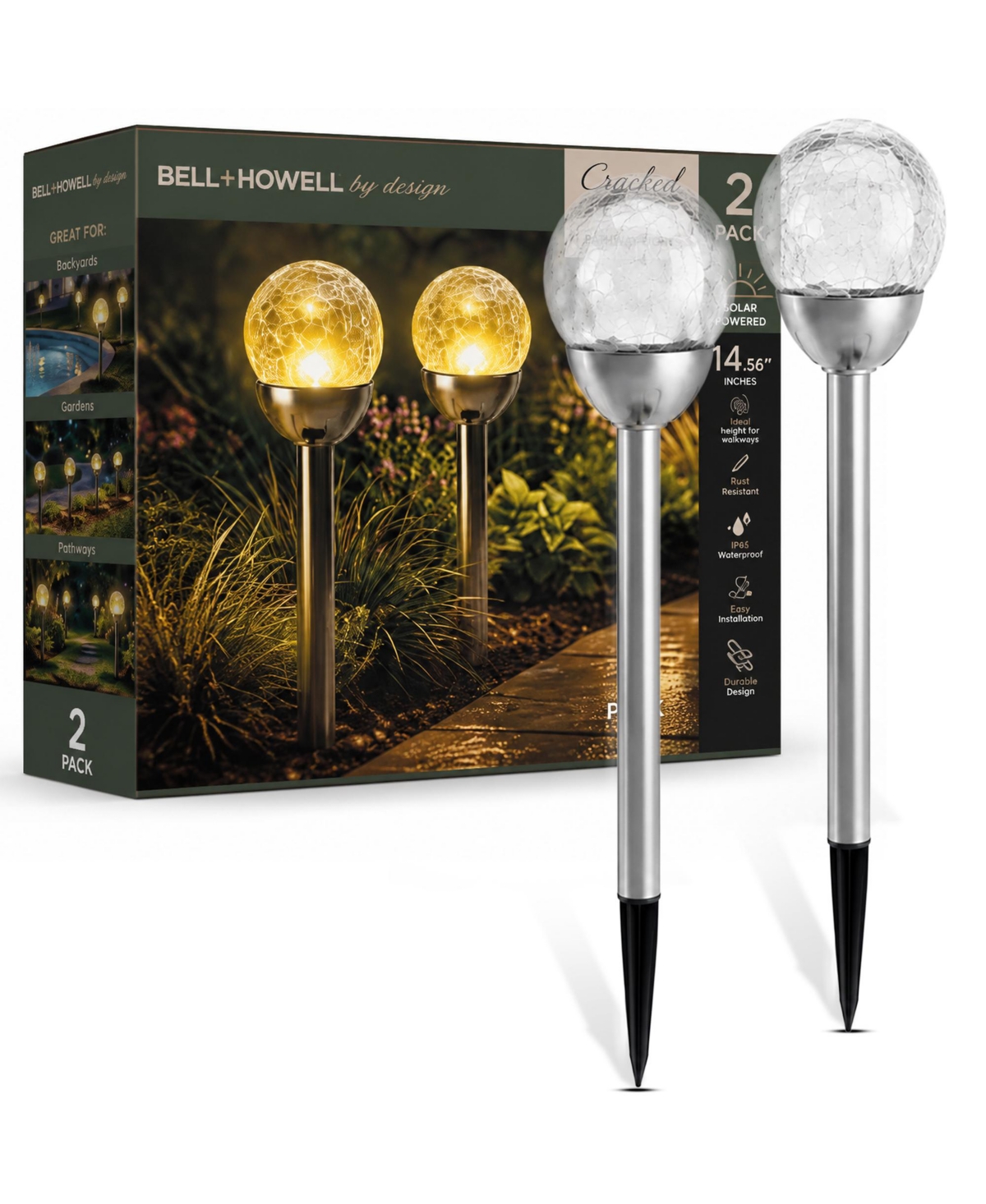 Click here for Bell + Howell 2-Piece Solar Powered Cracked Glass... prices
