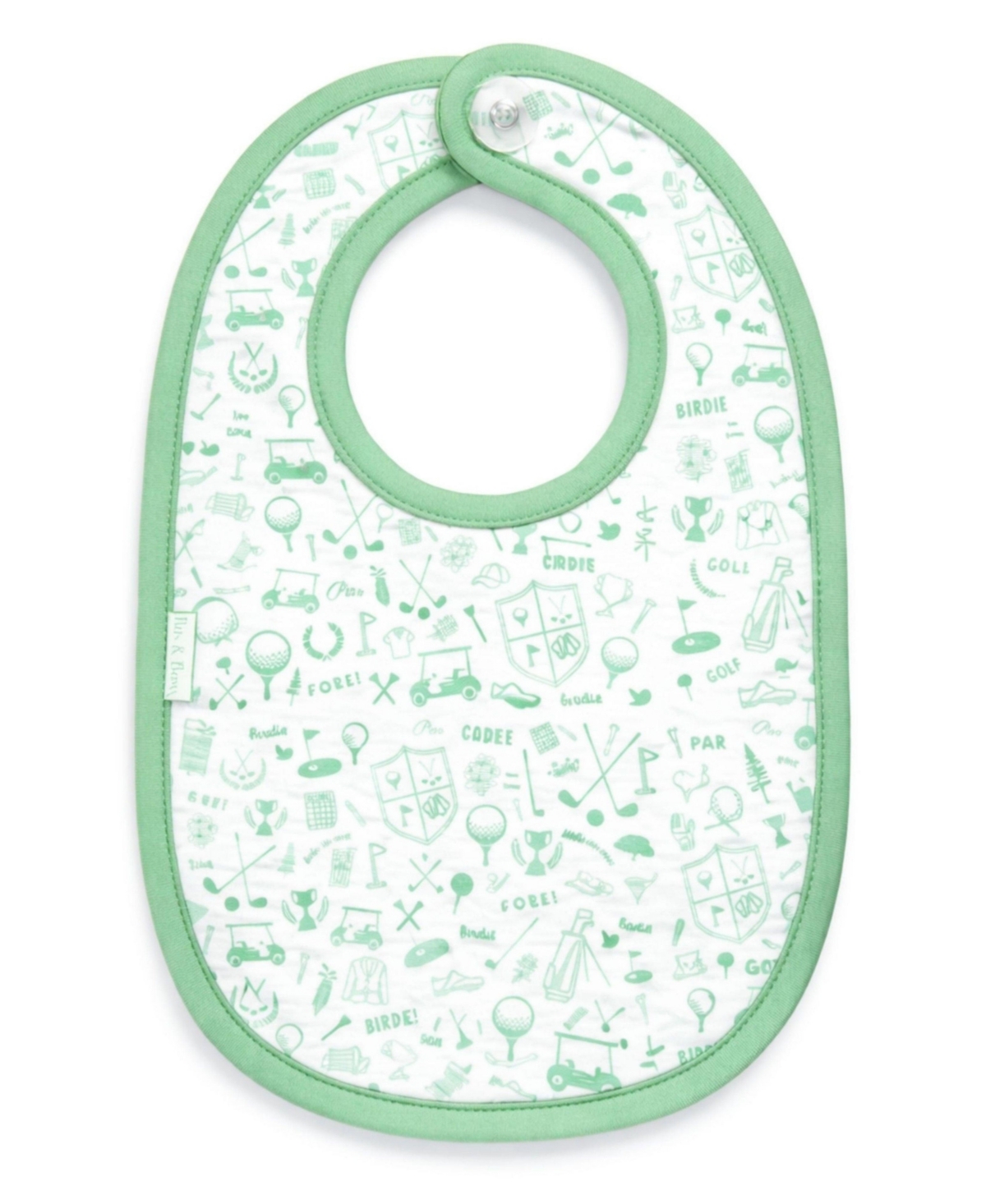 Click here for Bits and Bows Baby Unisex Golf Print Bib - White/g... prices