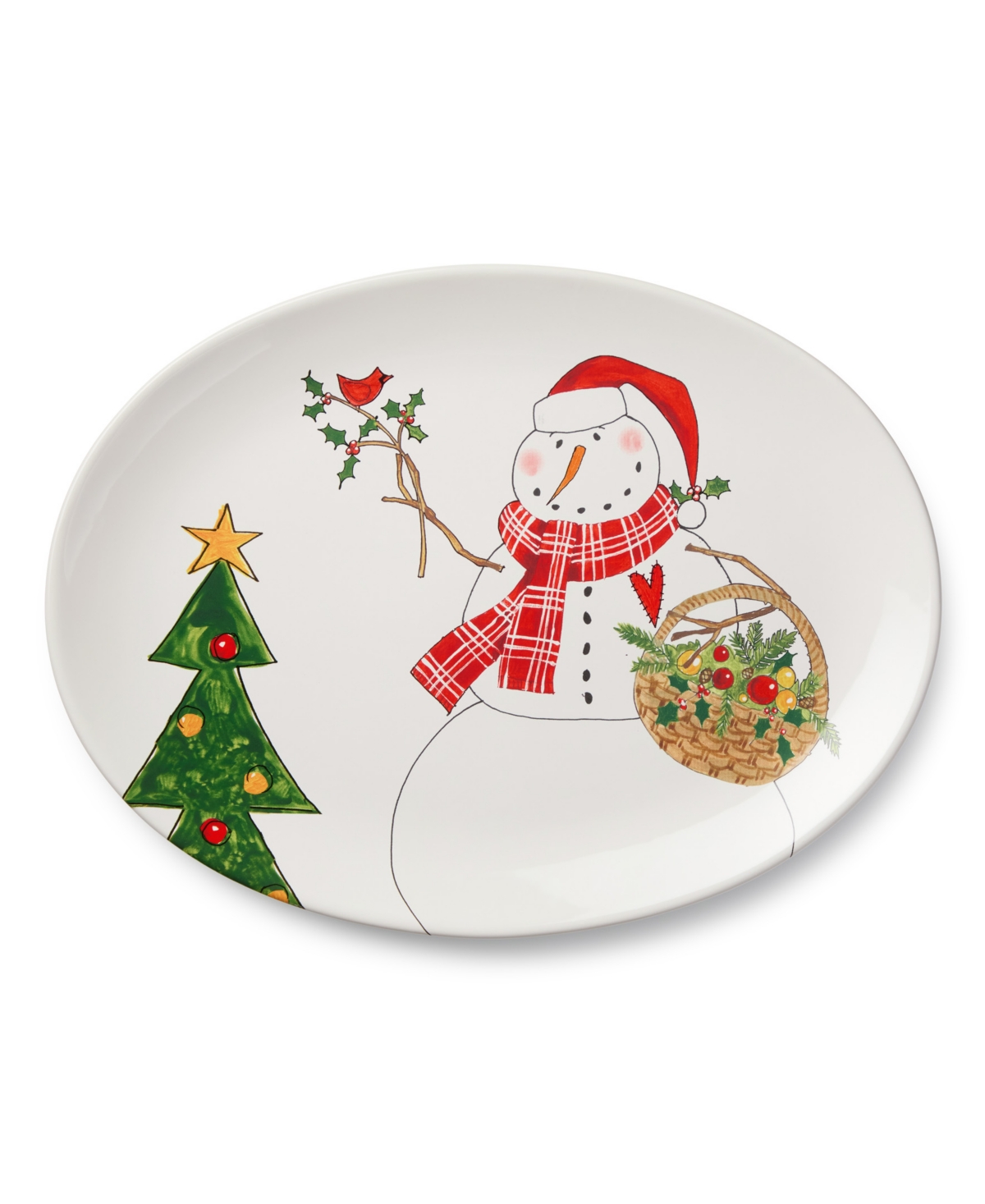 Click here for Certified International Snowman Delight Oval Platt... prices
