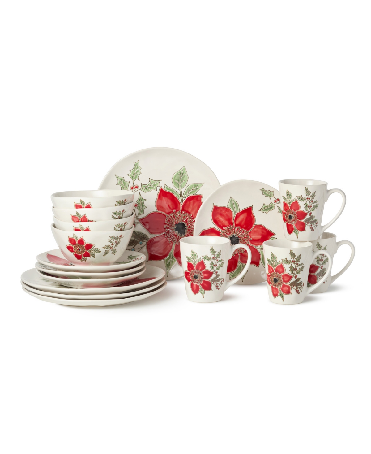 Click here for Certified International Festive Blooms 16-Piece Di... prices