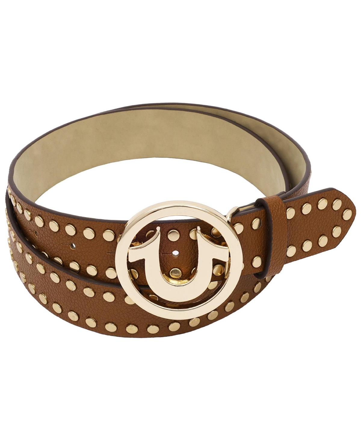 Click here for True Religion Studded Horseshoe Logo Belt - Tan prices
