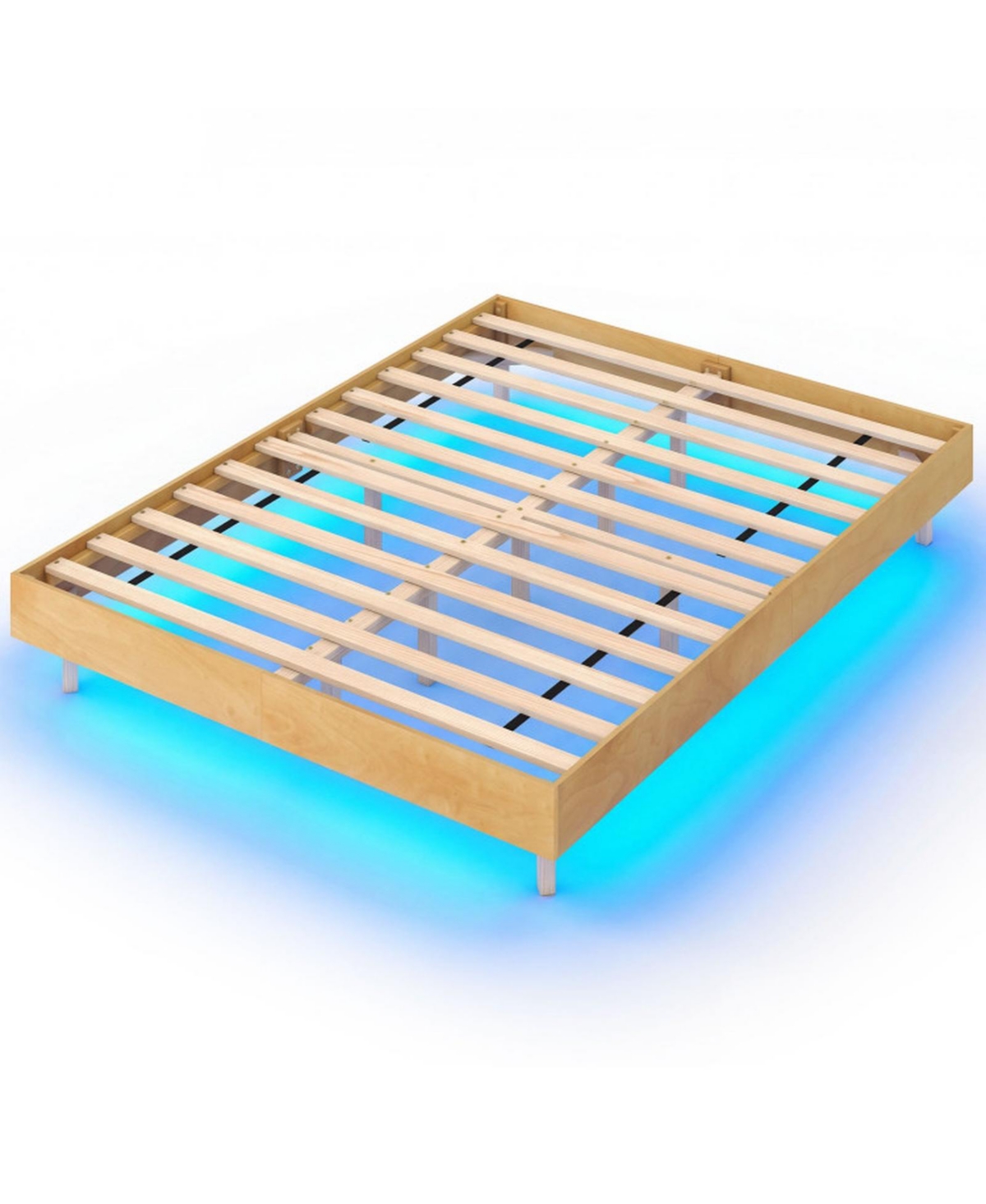 Click here for Sugift Floating Platform Bed Frame with Rgb Led Li... prices