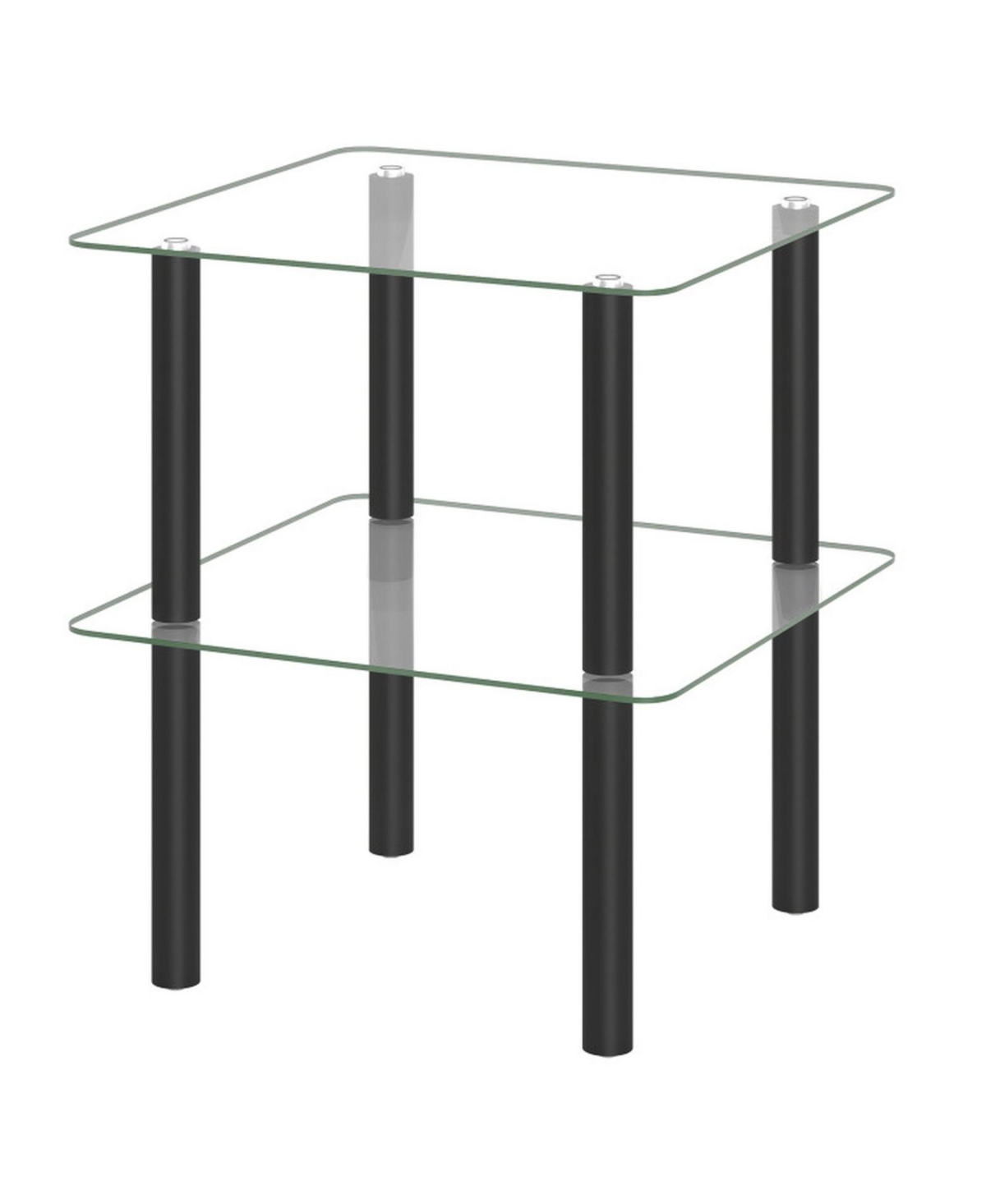 Click here for Sugift 2-Tier Square End Table with Tempered Glass... prices