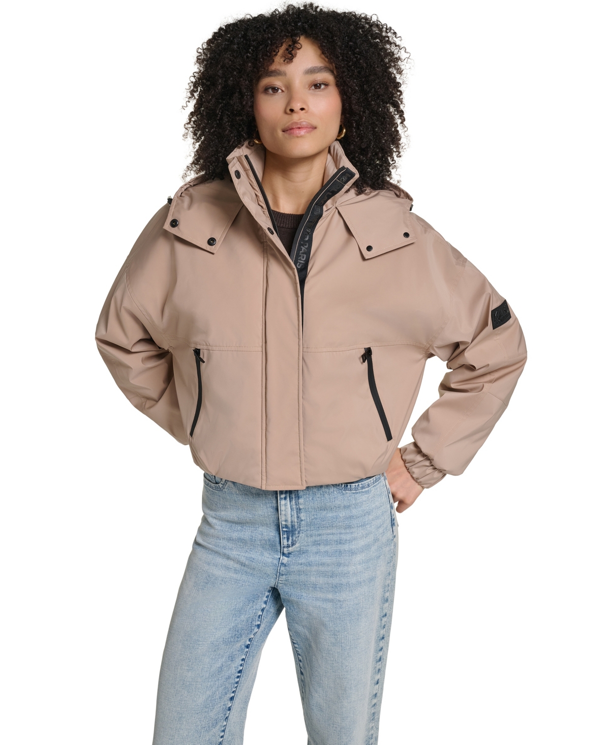 Click here for Karl Lagerfeld Paris Womens Zip Up Active Bomber J... prices