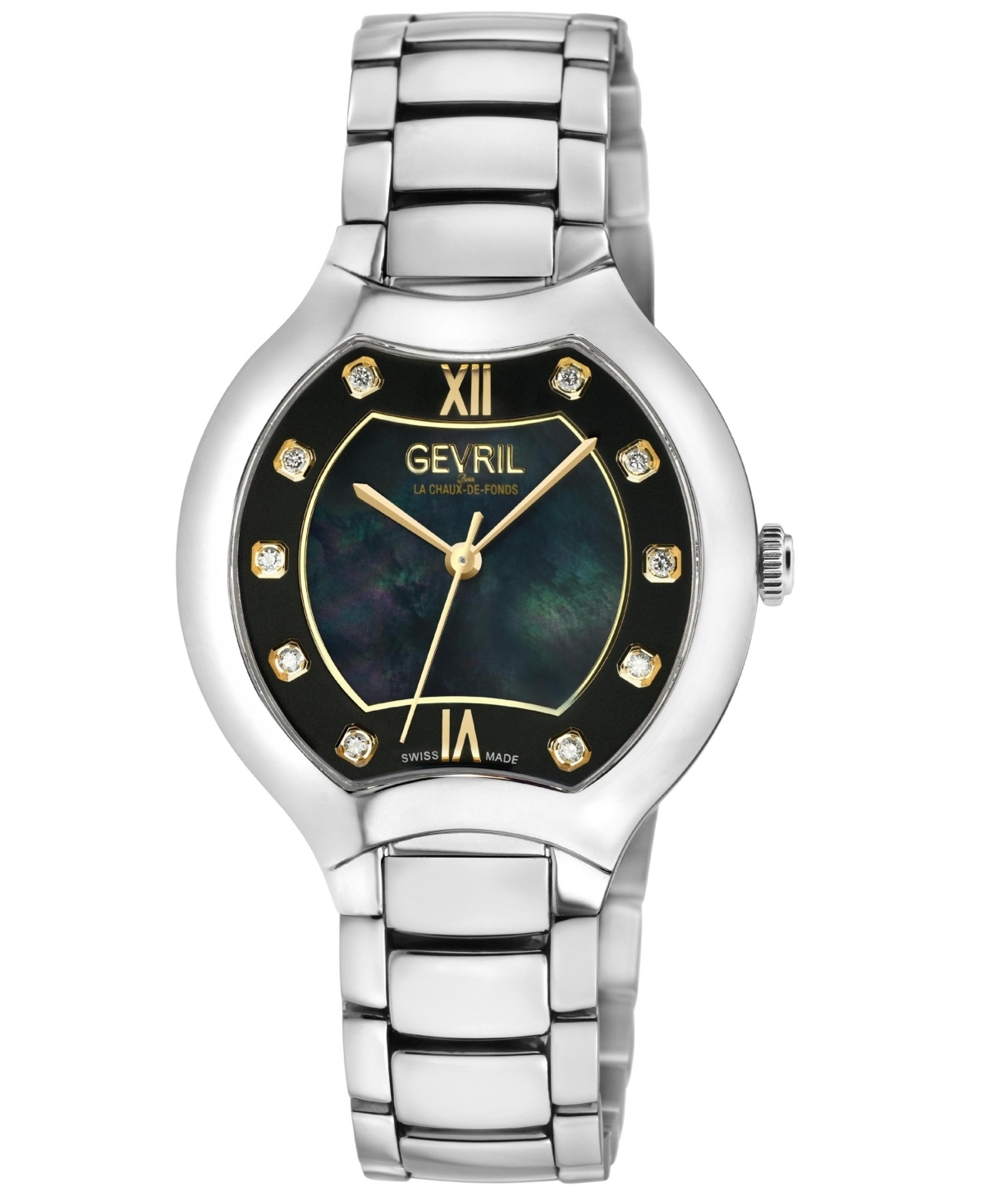 Click here for Gevril Womens Lugano Swiss Quartz Diamond Silver S... prices