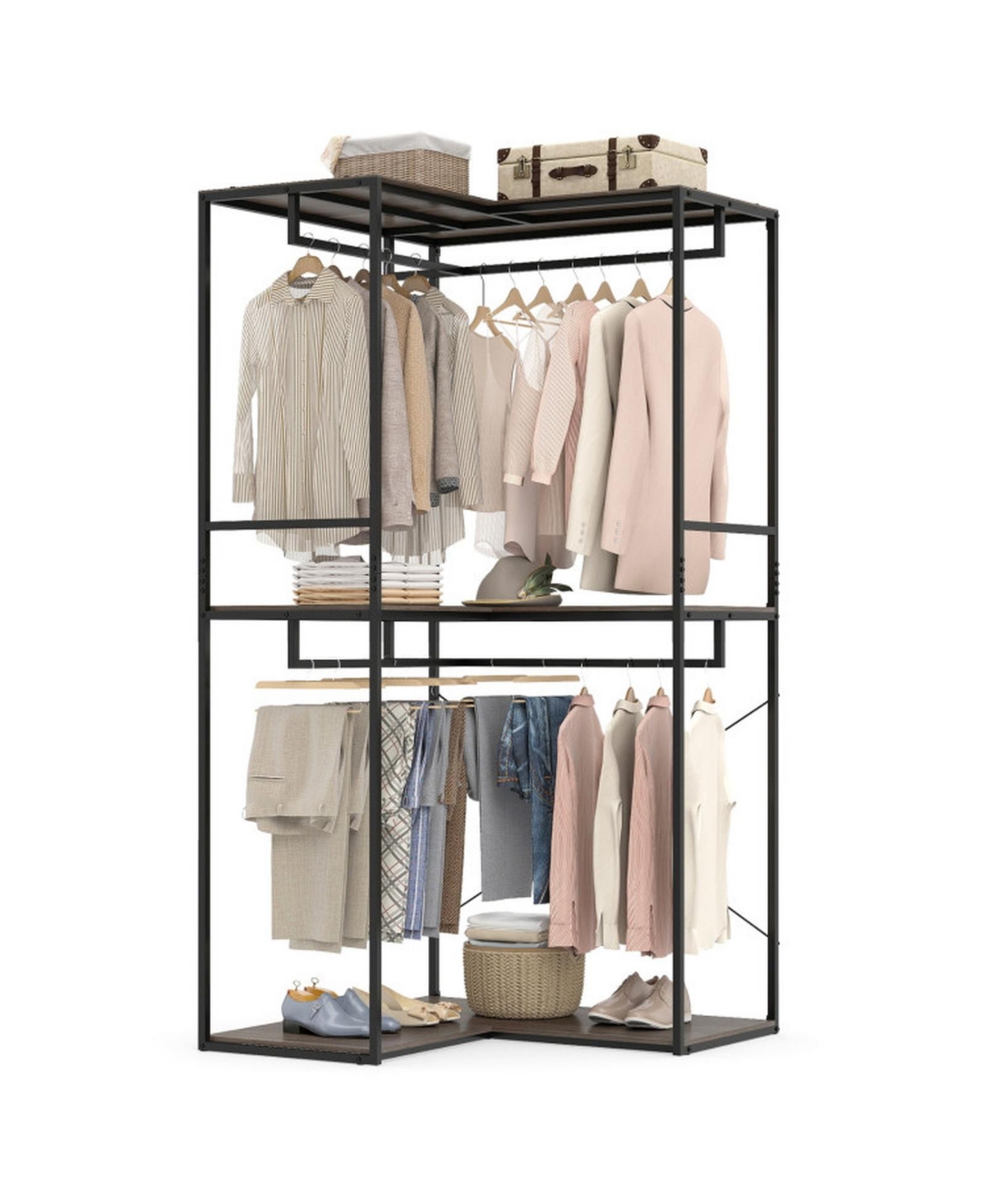 Click here for Hongge Heavy Duty 3-Tier Clothes Rack with Two Han... prices