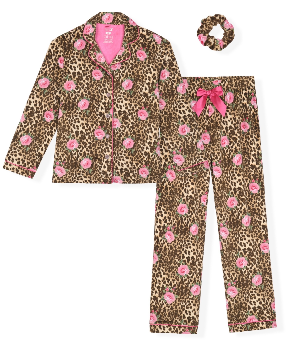 Click here for Max & Olivia Girls 7-16 Milky Print Pajama and Mat... prices