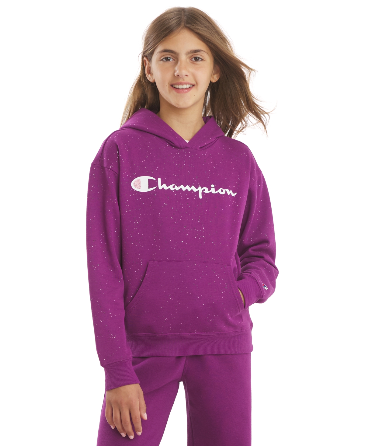 Click here for Champion Girls 4-16 Embellished Logo Hooded Sweats... prices