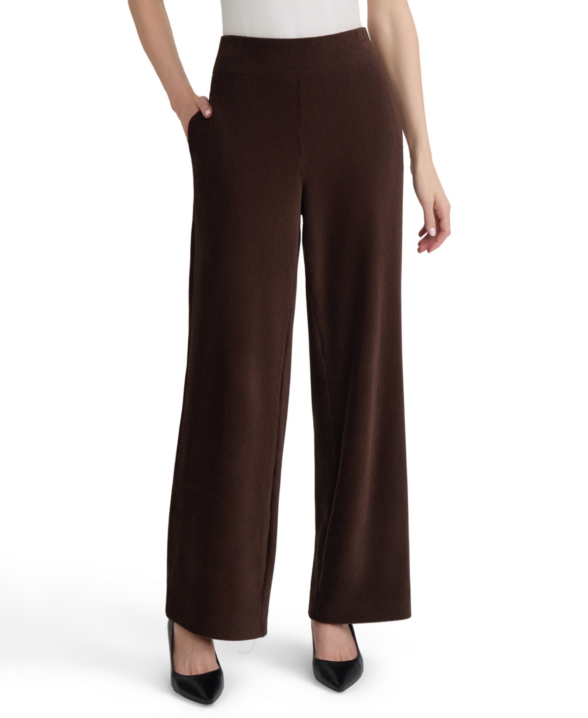 Click here for Jones New York Petite Wide-Leg Pull-On Corduroy Pa... prices