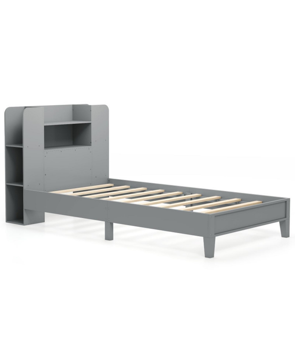 Click here for Sugift Twin Size Wooden Platform Bed Frame with Bo... prices