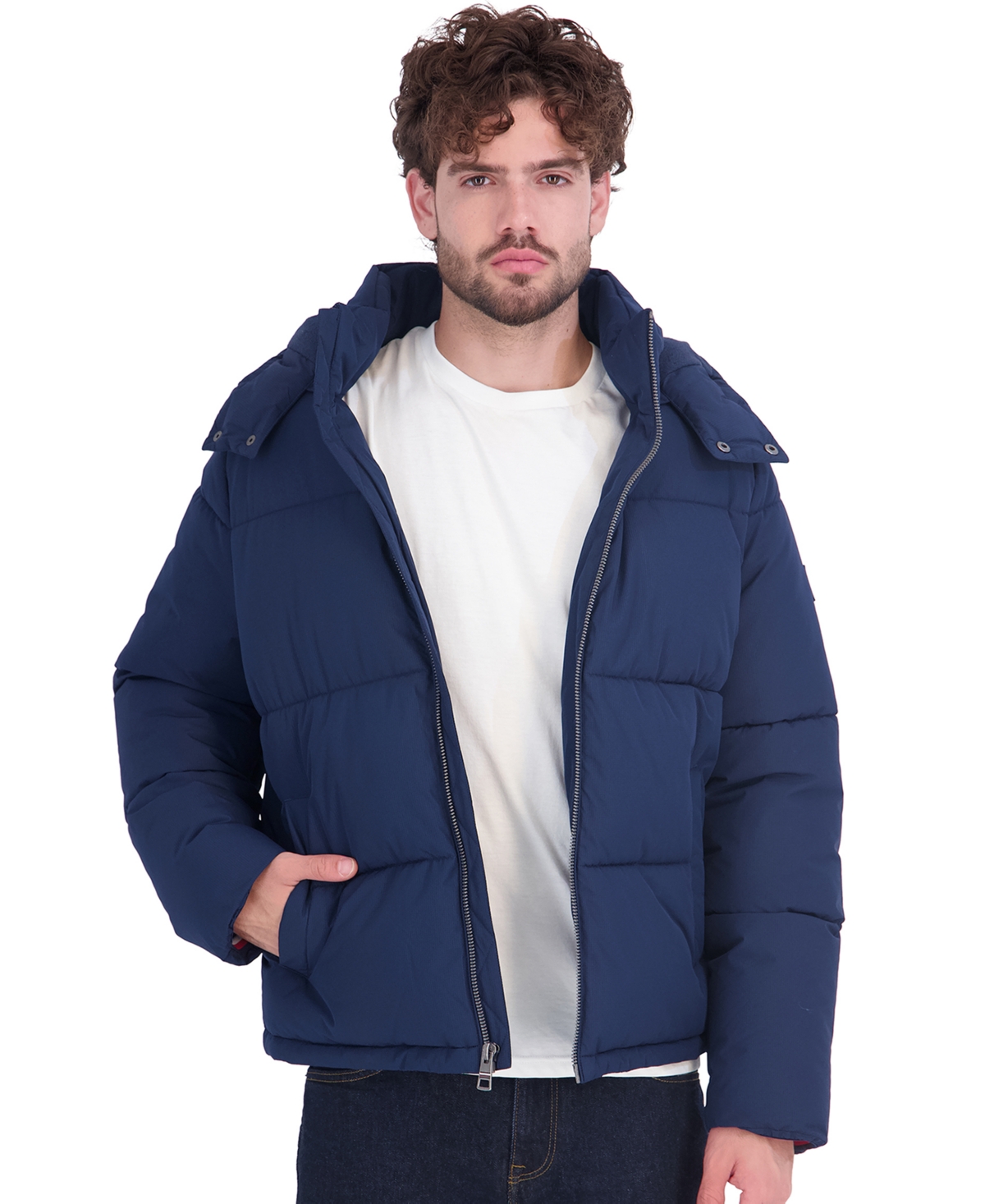 Click here for Tommy Hilfiger Mens Oversize Puffer Jacket - Navy prices