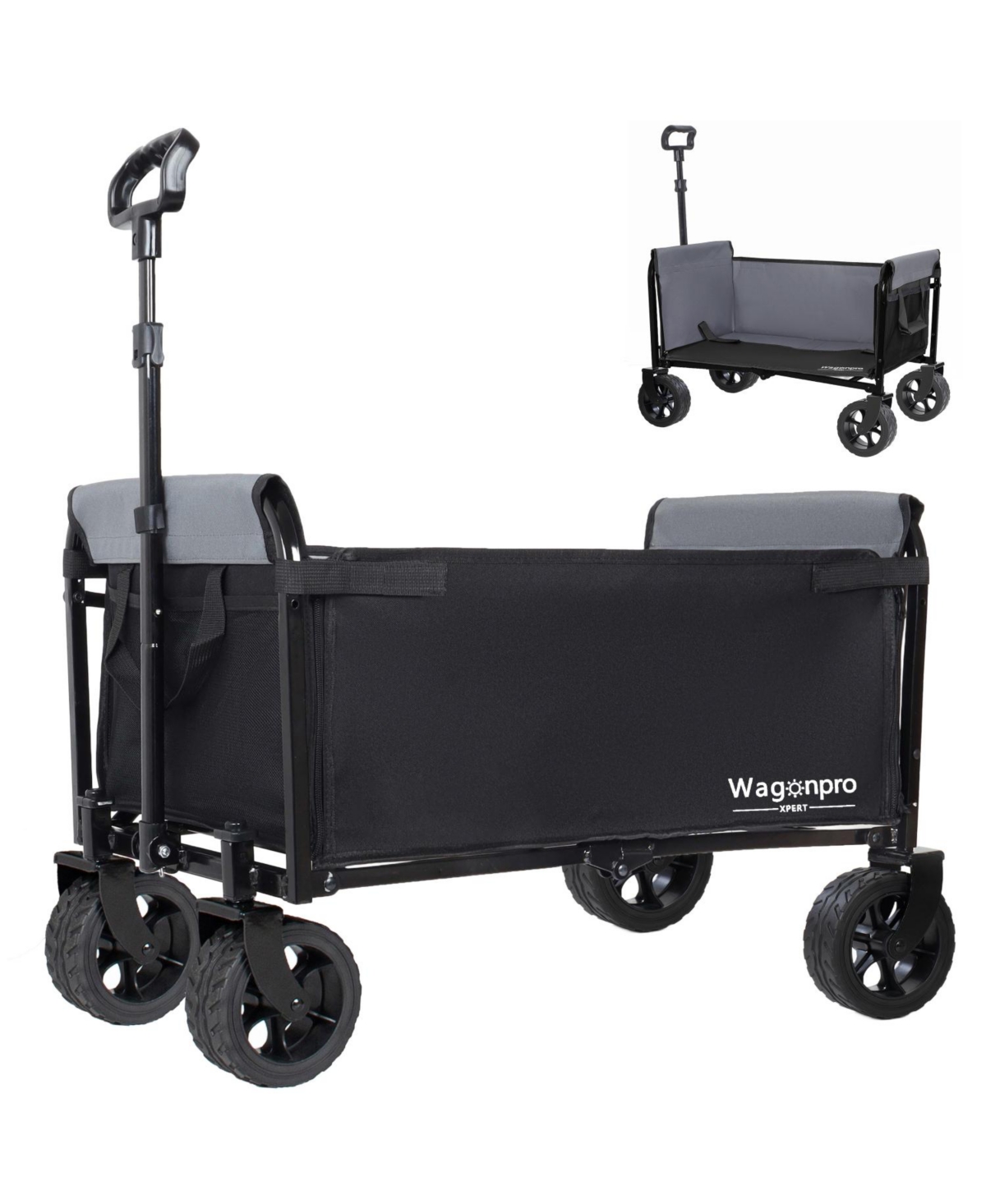 Click here for ECHTPeak Folding Wagon Cart  with 5x2 Inch Wide Wh... prices