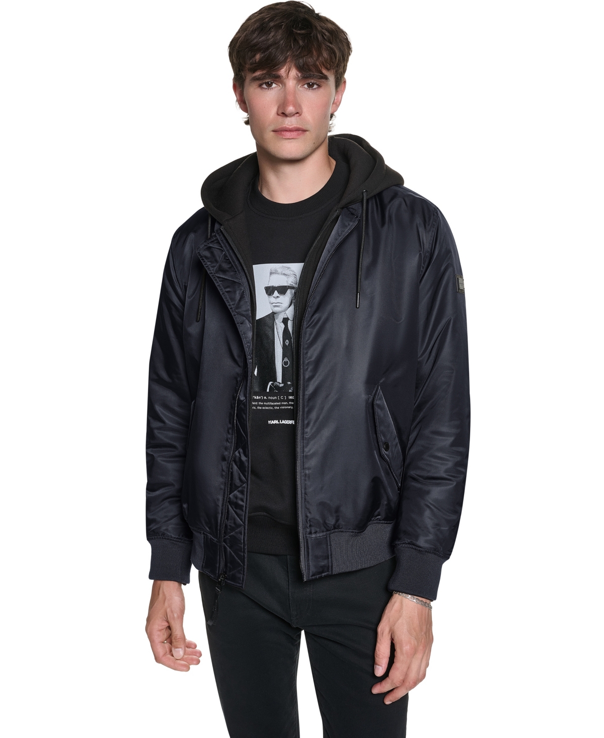 Click here for Karl Lagerfeld Paris Mens Embroidered Signature Ho... prices