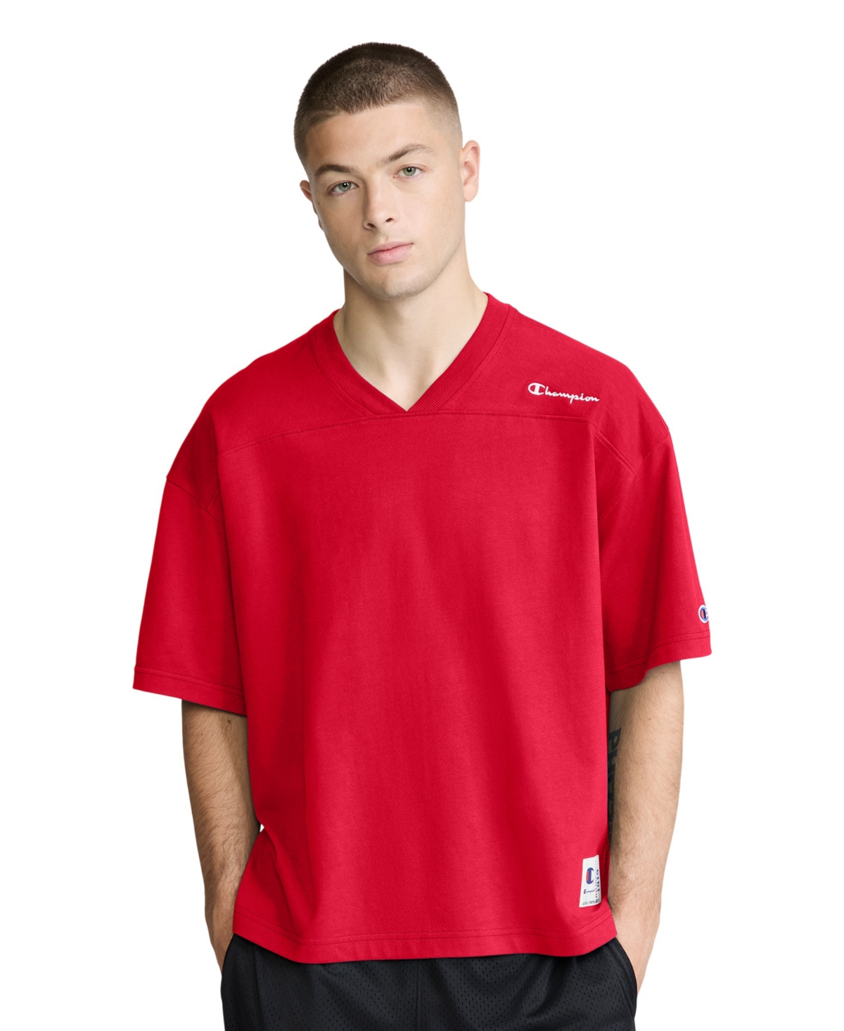 Click here for Champion Mens Signature C Patch V-Neck T-Shirt - T... prices