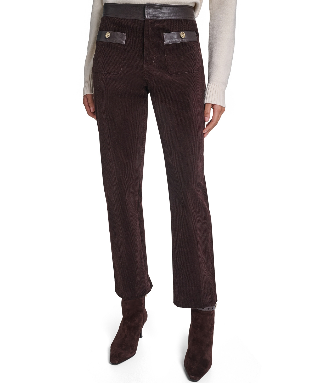 Click here for Karl Lagerfeld Paris Petite High-Waist Straight Co... prices
