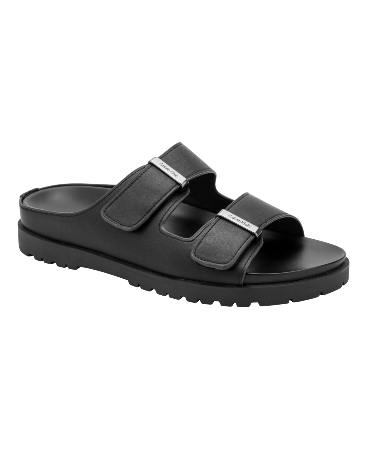 Click here for Calvin Klein Mens Ronee Slip-on Casual Slides - Bl... prices
